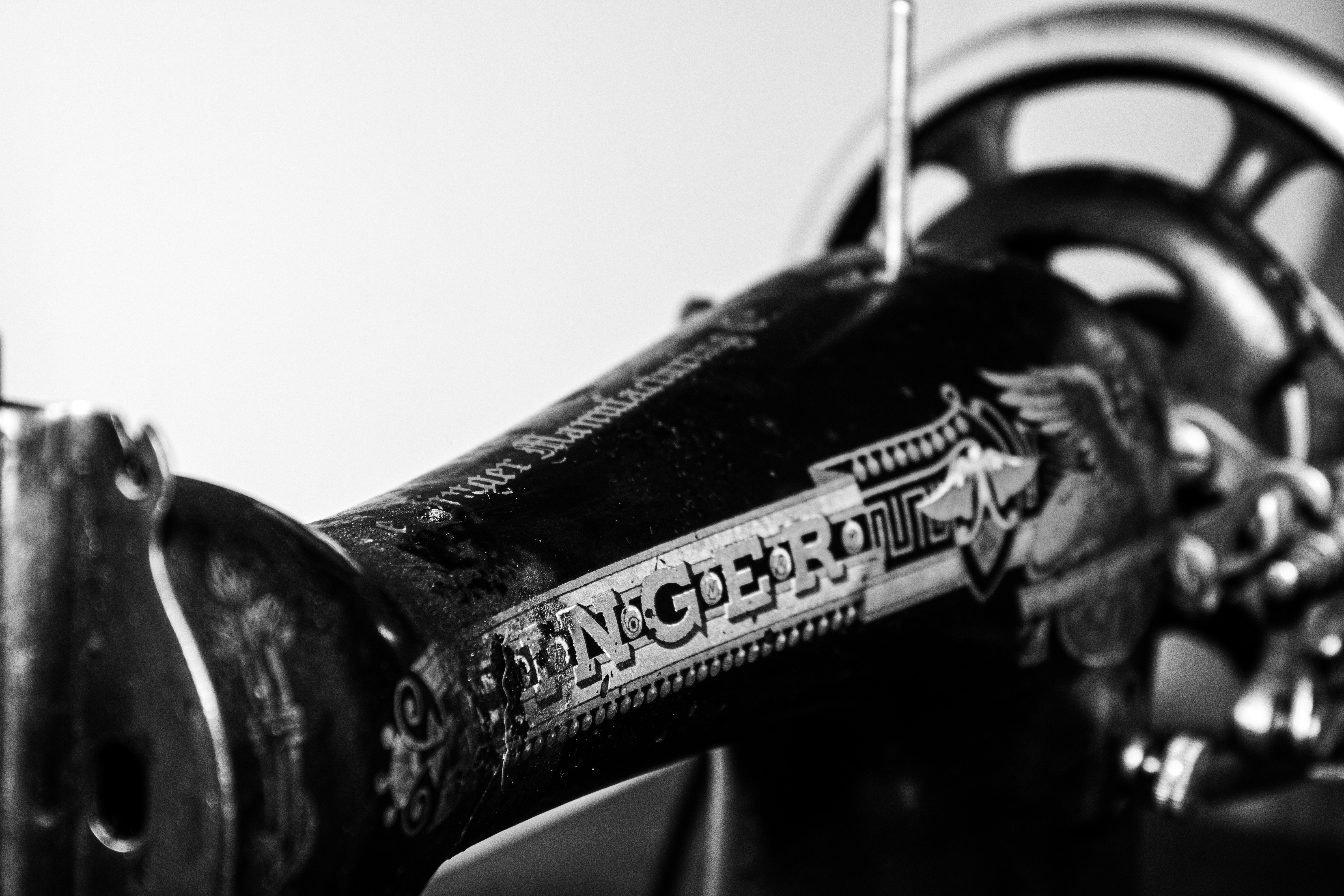 Monochrome Macro: Branding on a Bicycle Tube