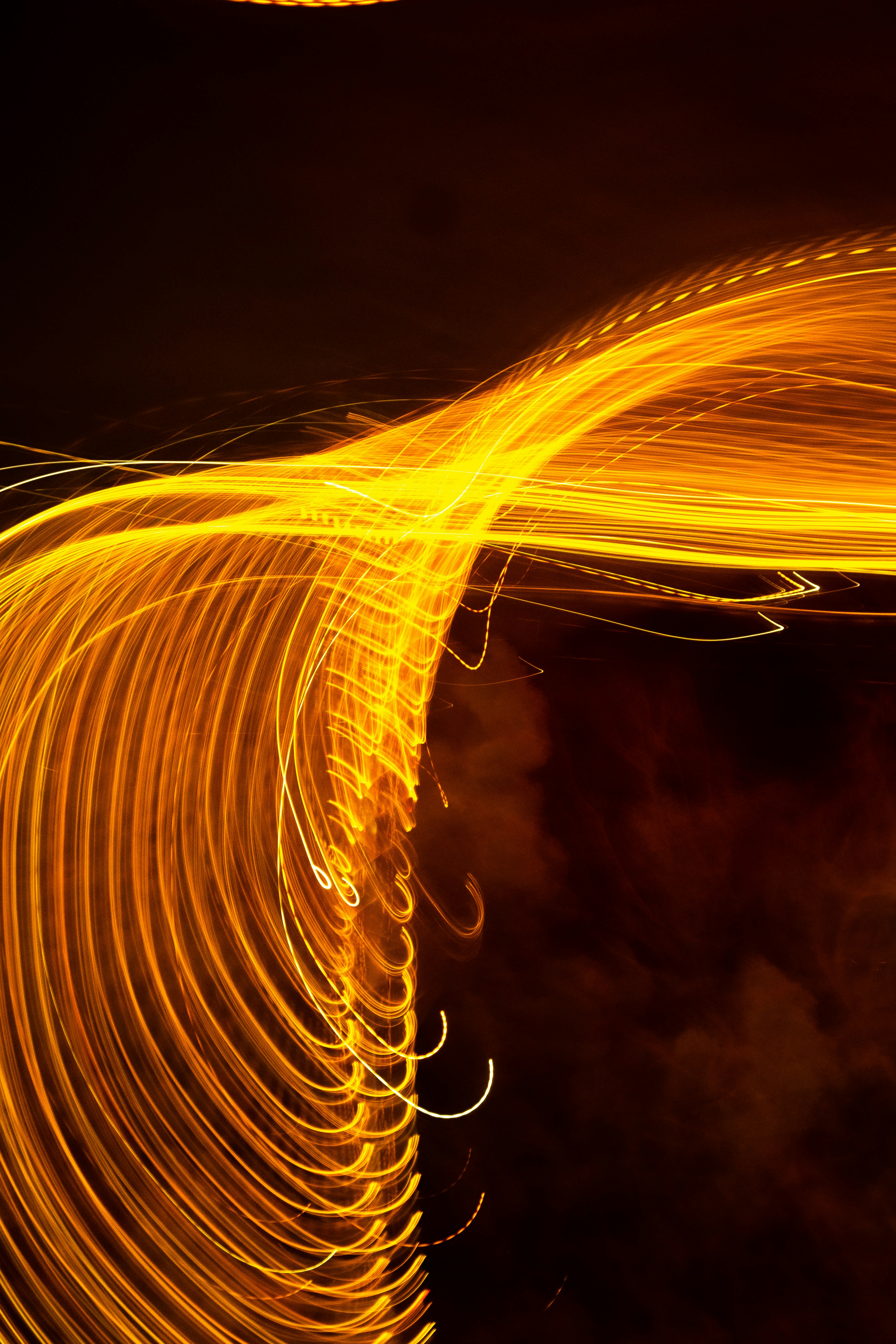 A long exposure photo of a yellow light photo – Free Light Image on ...
