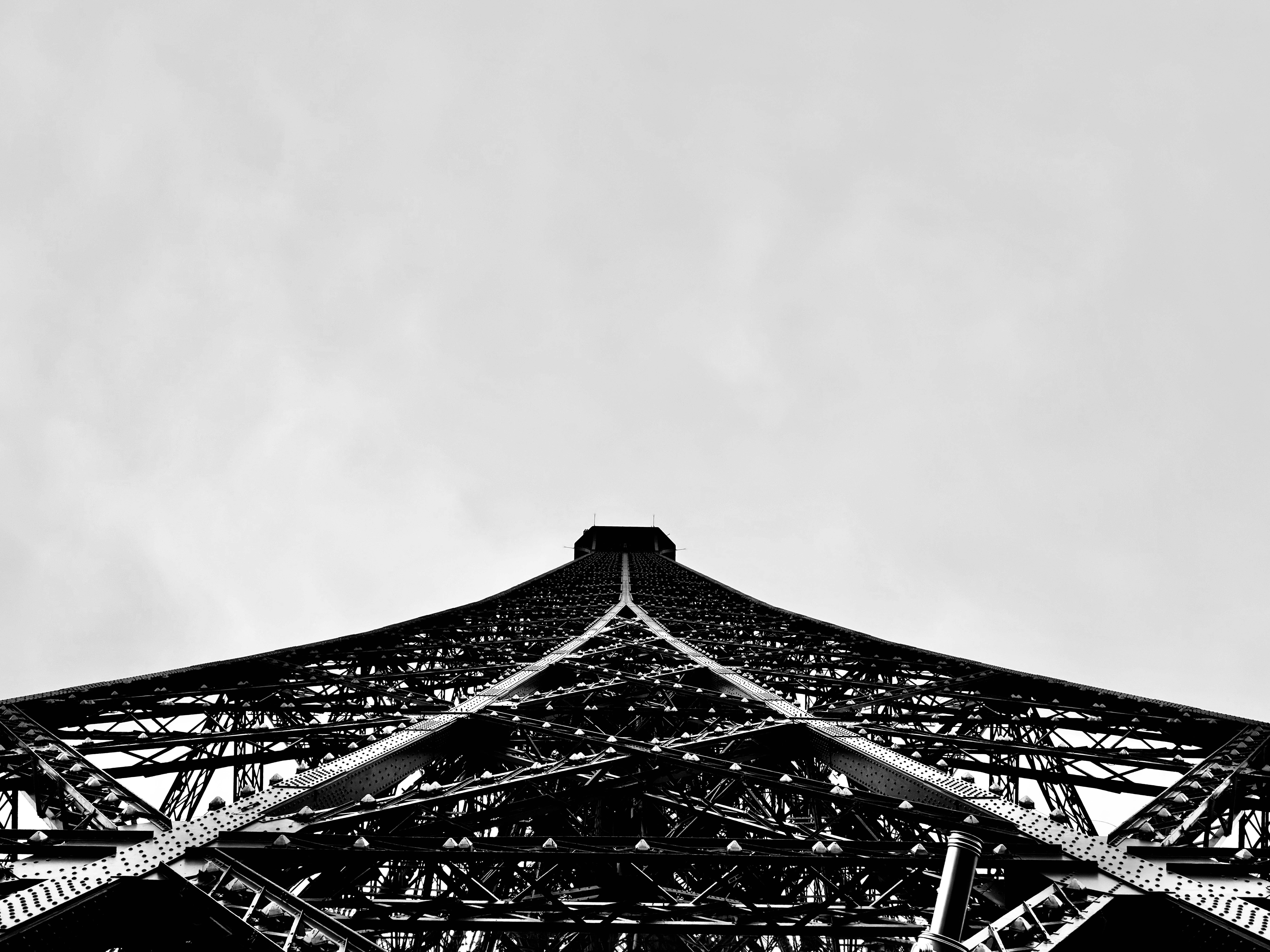 Apex of Steel Lattice: Converging Toward the Tower's Crown
