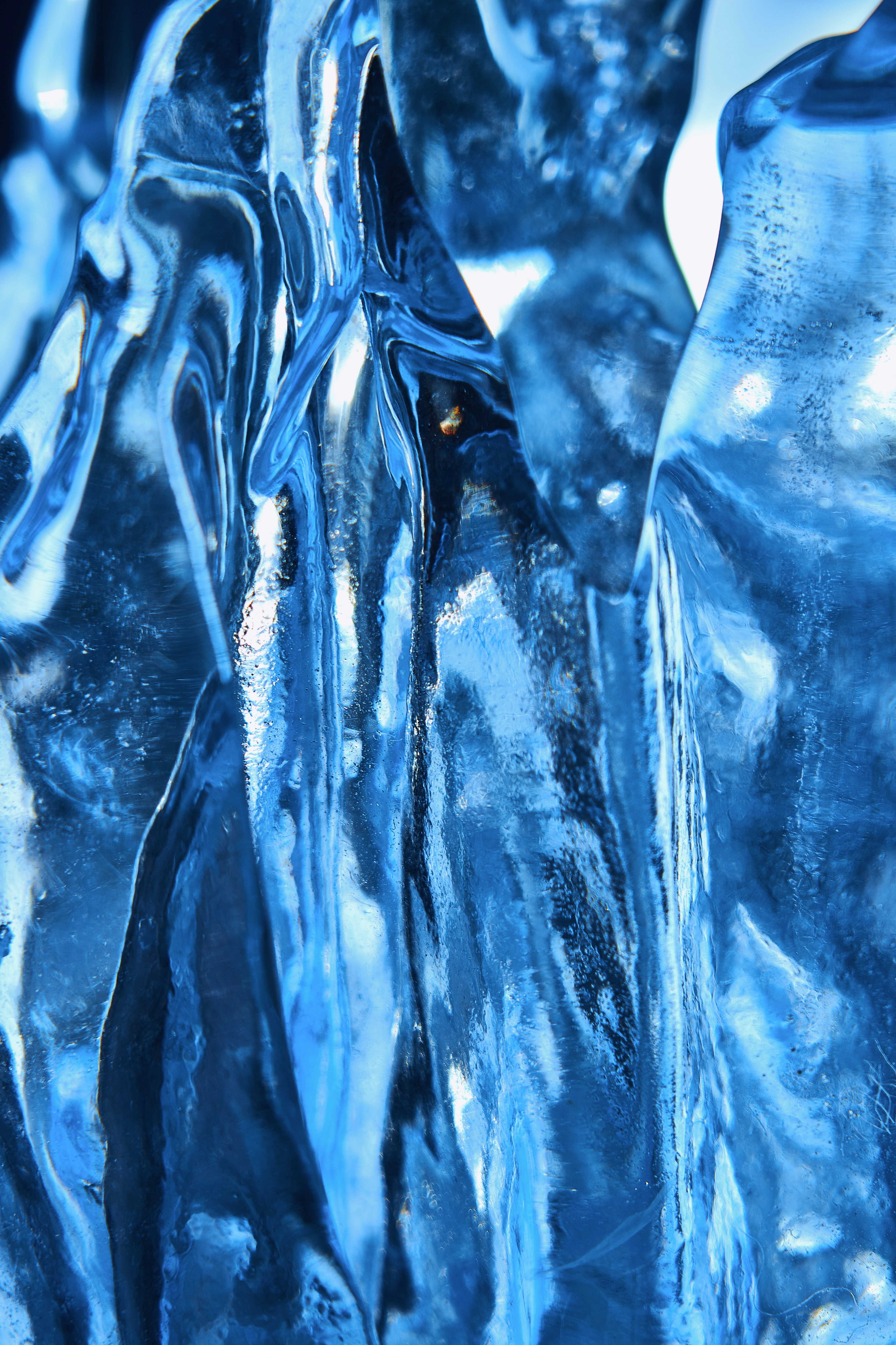 A close up of a blue ice sculpture photo – Free Pattern Image on Unsplash