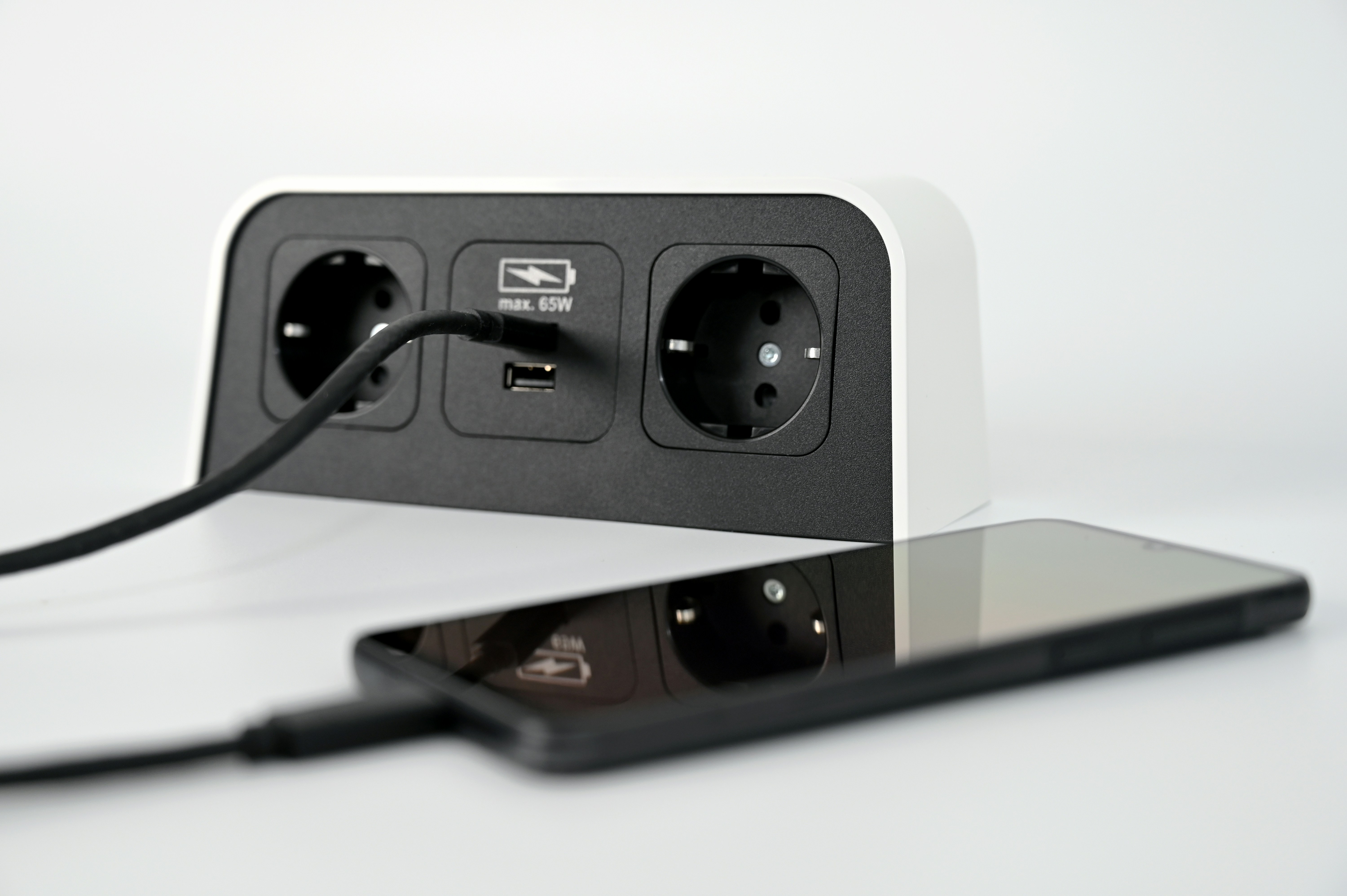 A cell phone plugged in to a charger photo – Free Socket type f Image ...