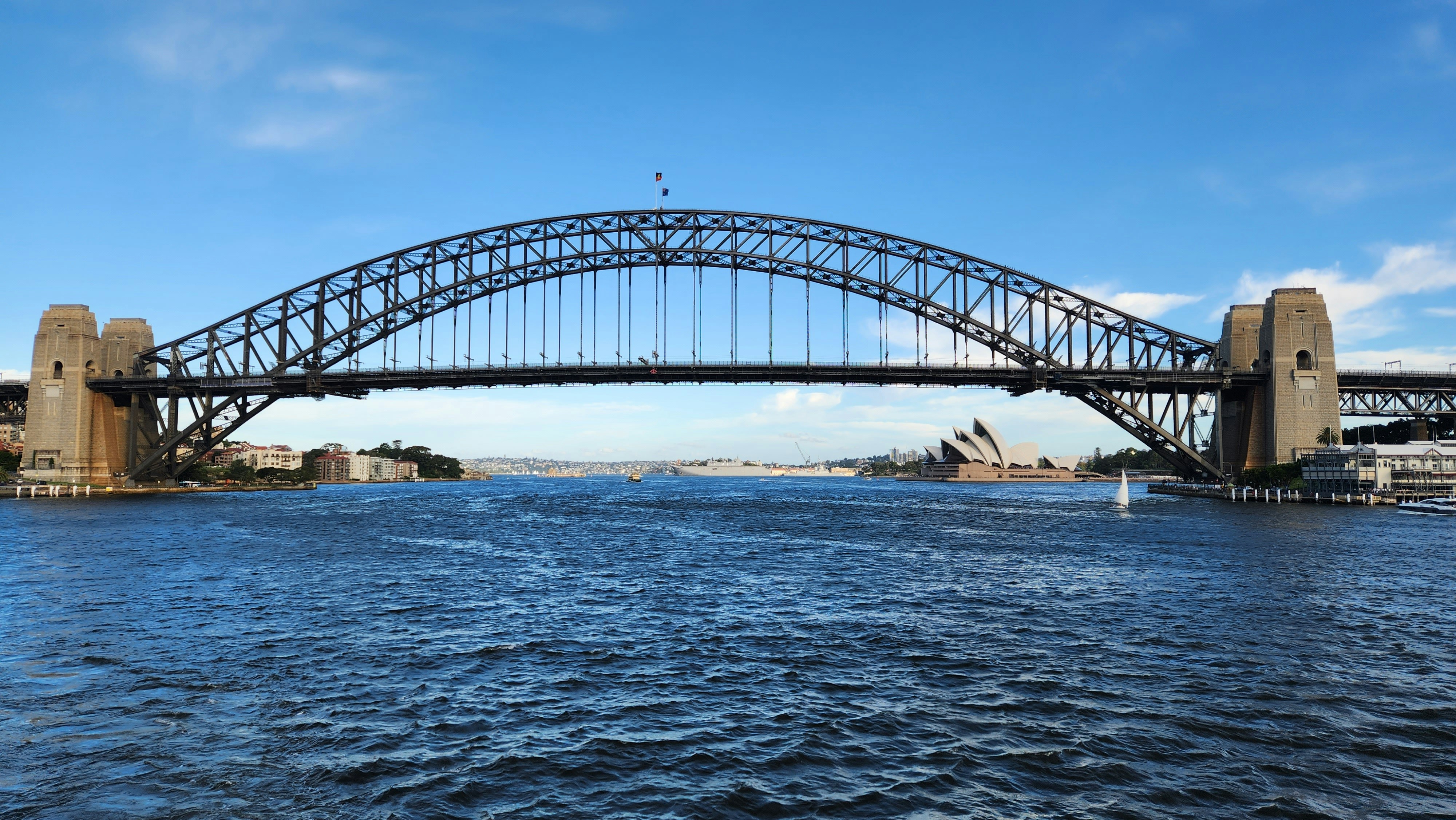 A large bridge over a body of water photo – Free Sydney harbour bridge ...