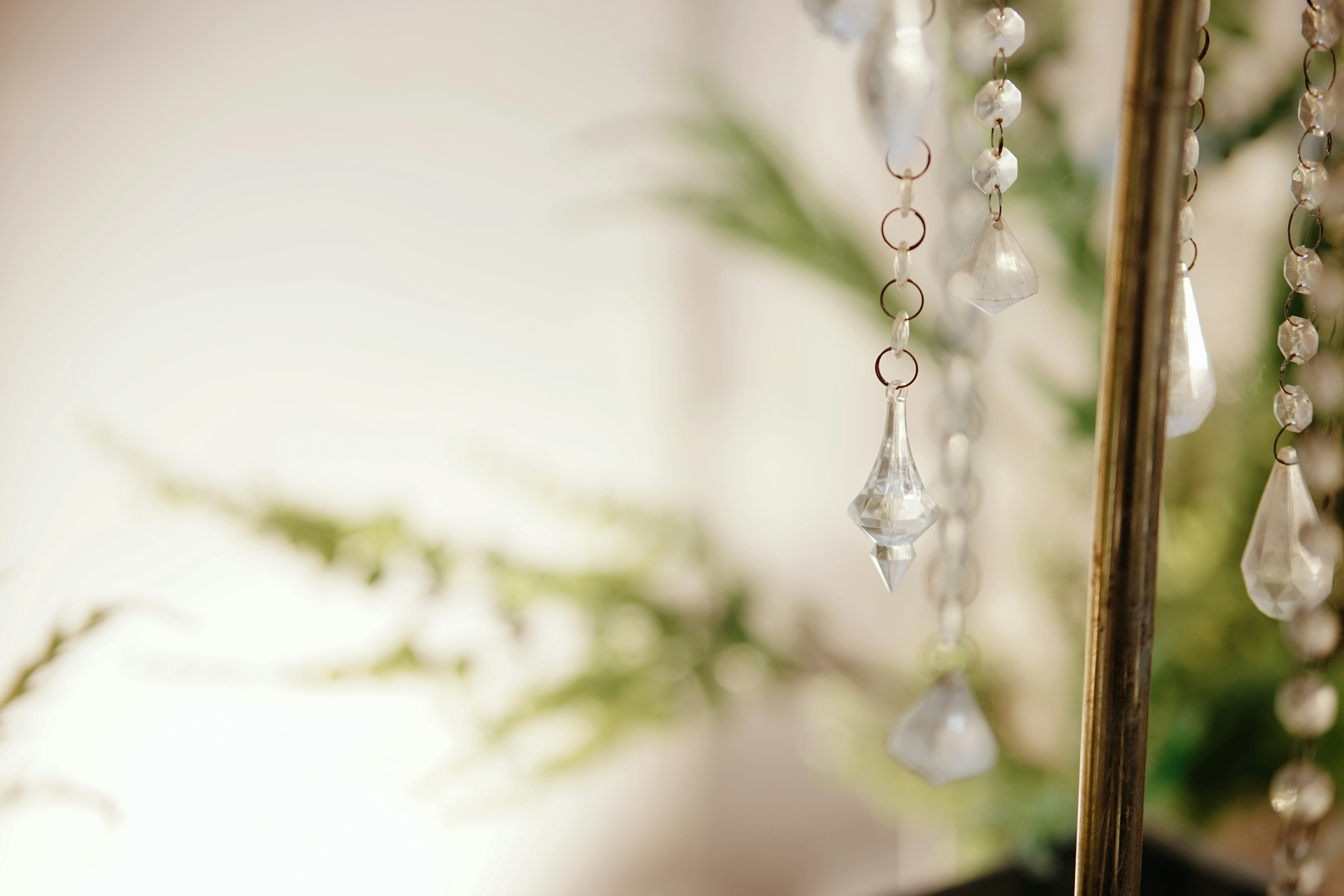 Crystal Pendants in a Quiet, Diffused Glow