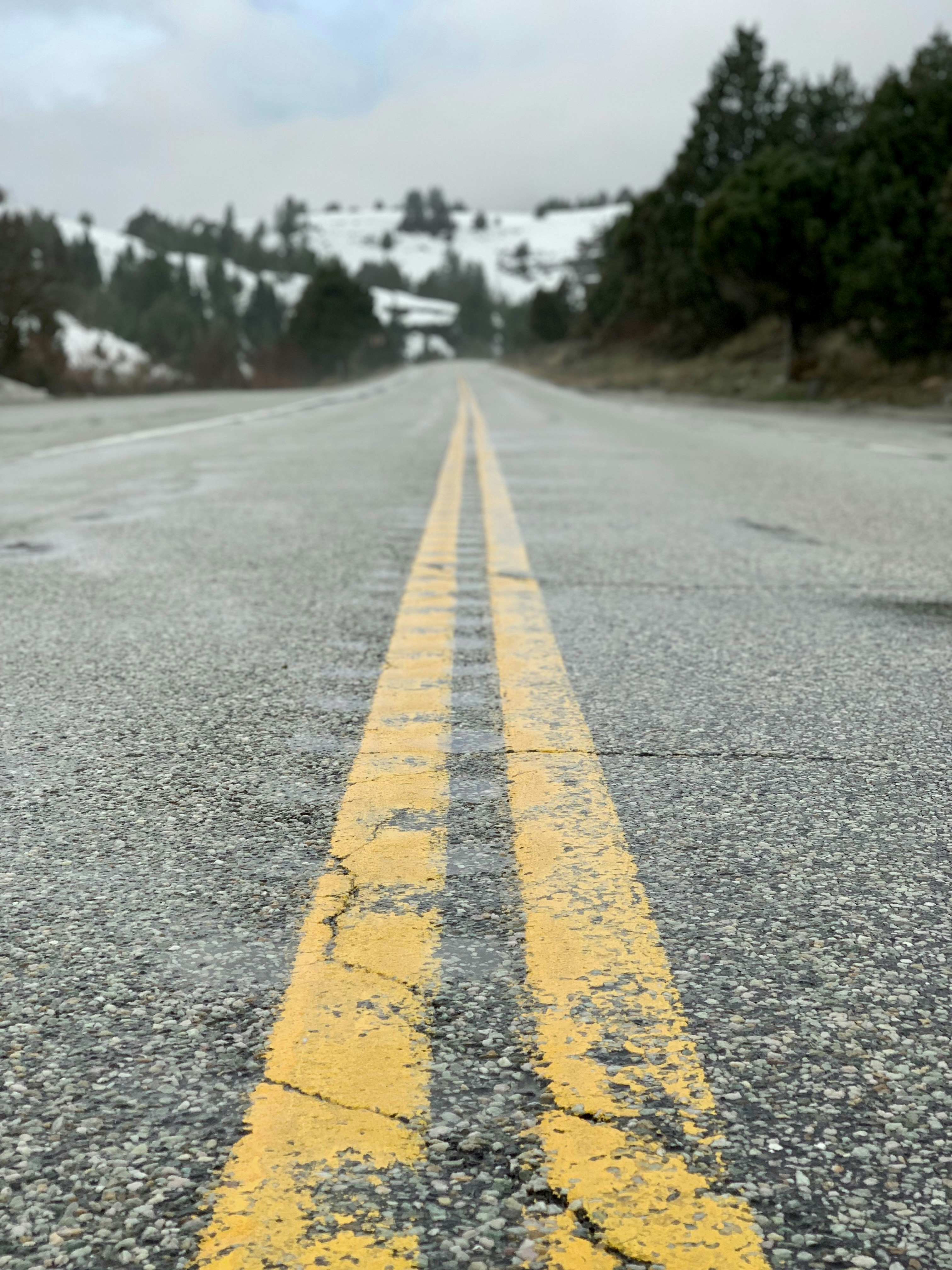 Icy road in Logan Canyon.
