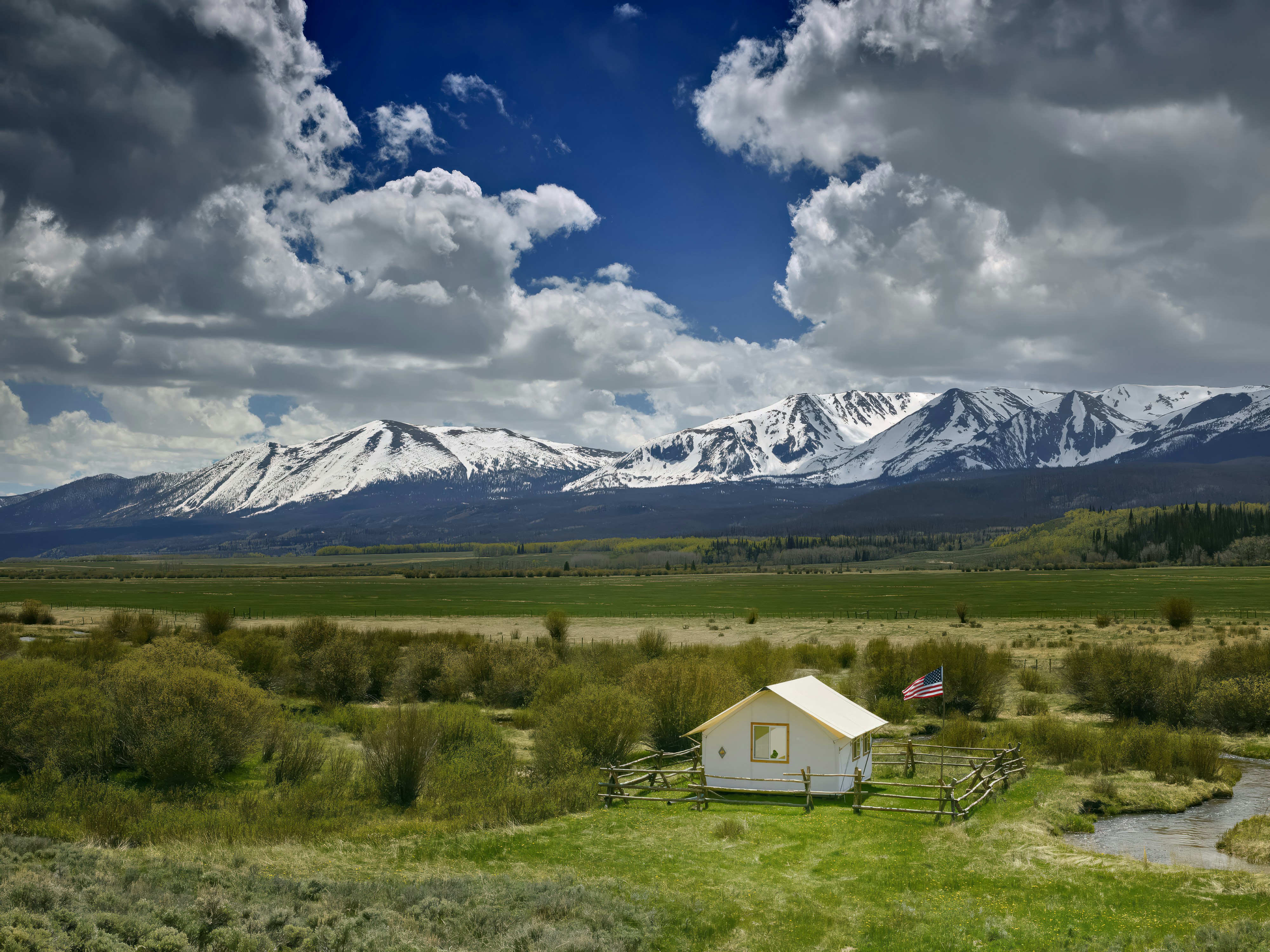Scene at Park Range Ranch, a guest ranch — in North Park, Colorado ...