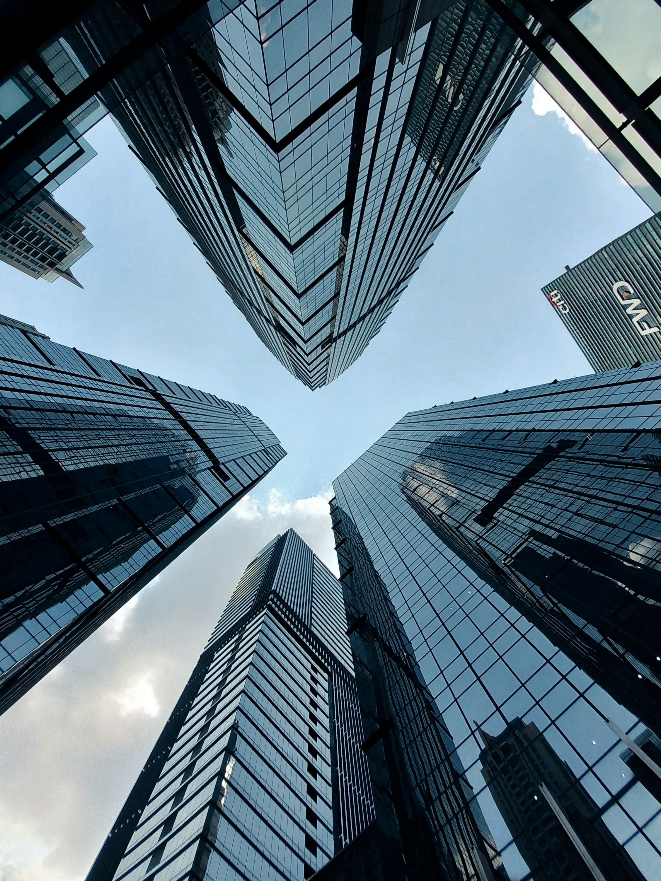 Looking up at tall buildings in a city photo – Free Indonesia Image on ...