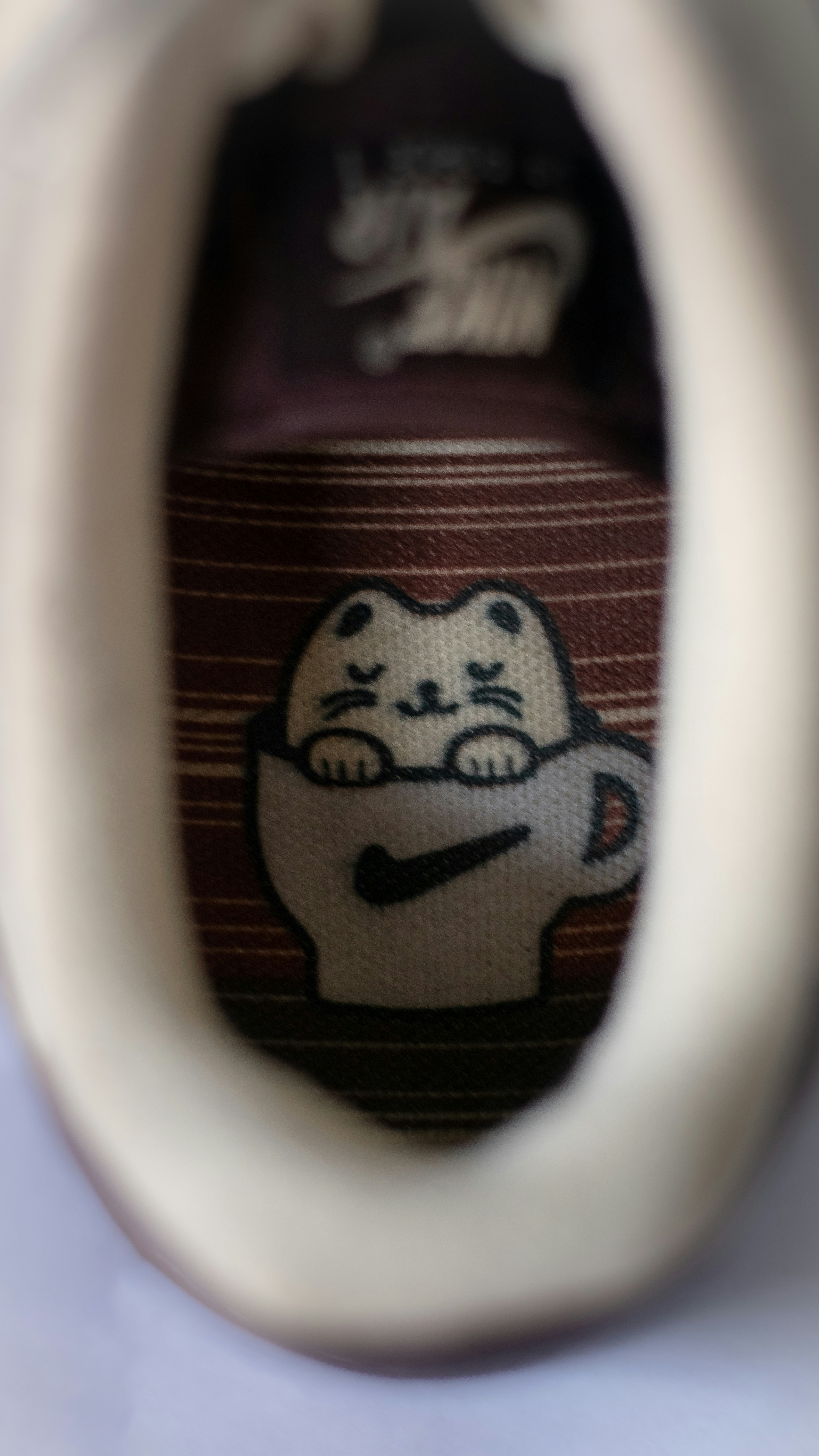 Inside the Sole: A Curious Cartoon Peeks from the Shoe