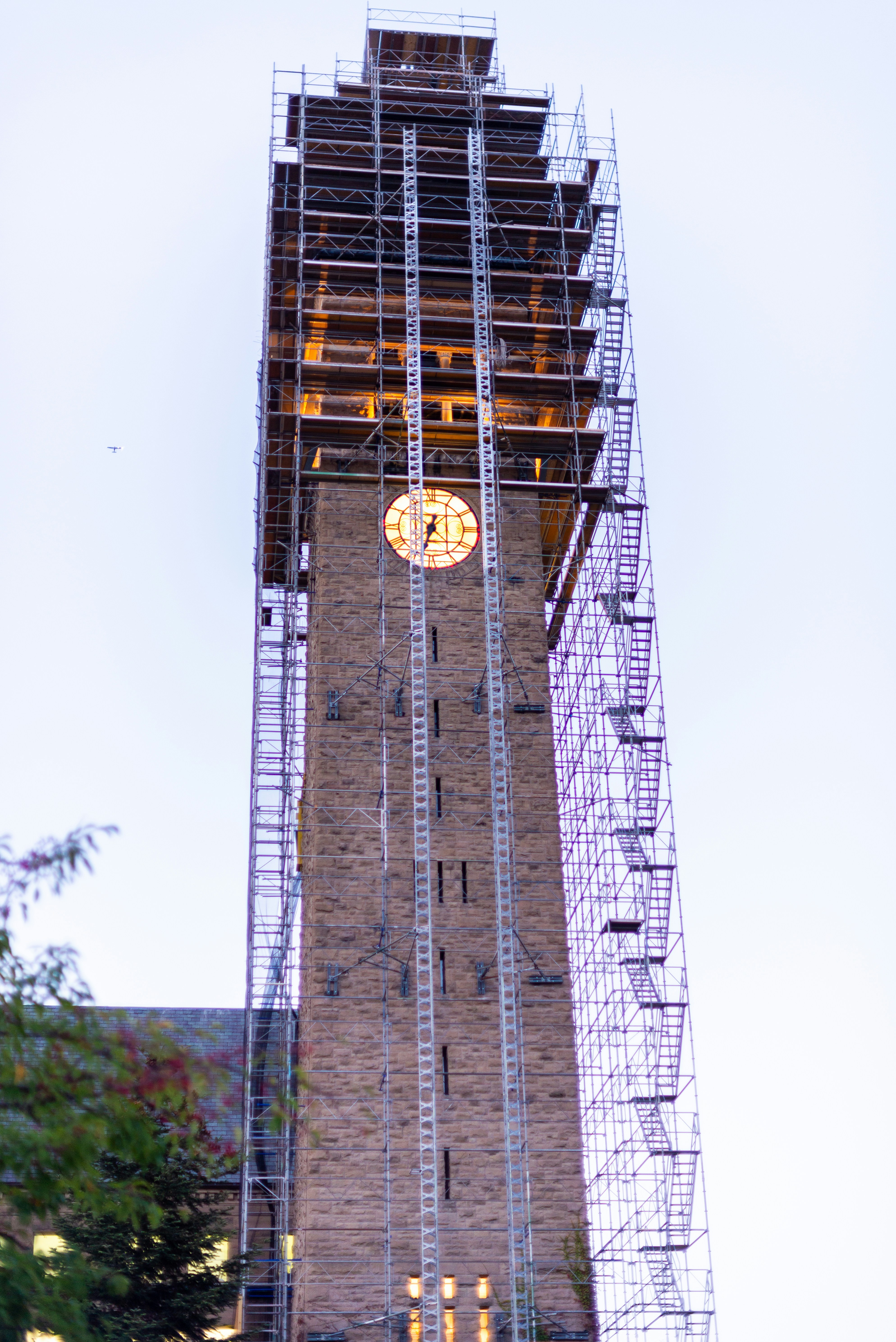 A tall clock tower with scaffolding around it photo – Free Grey Image ...