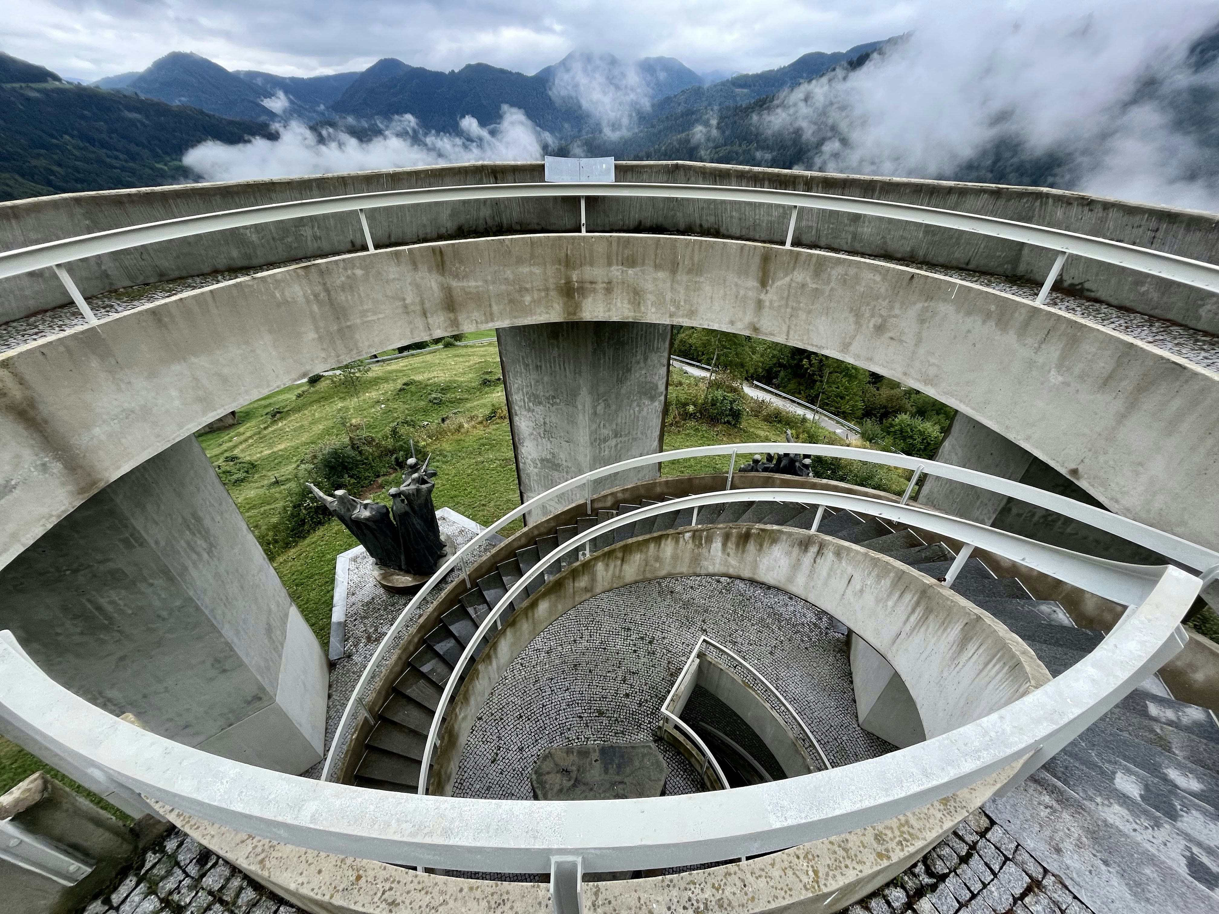 A view from the top of a tower looking down photo – Free Slovenia Image ...