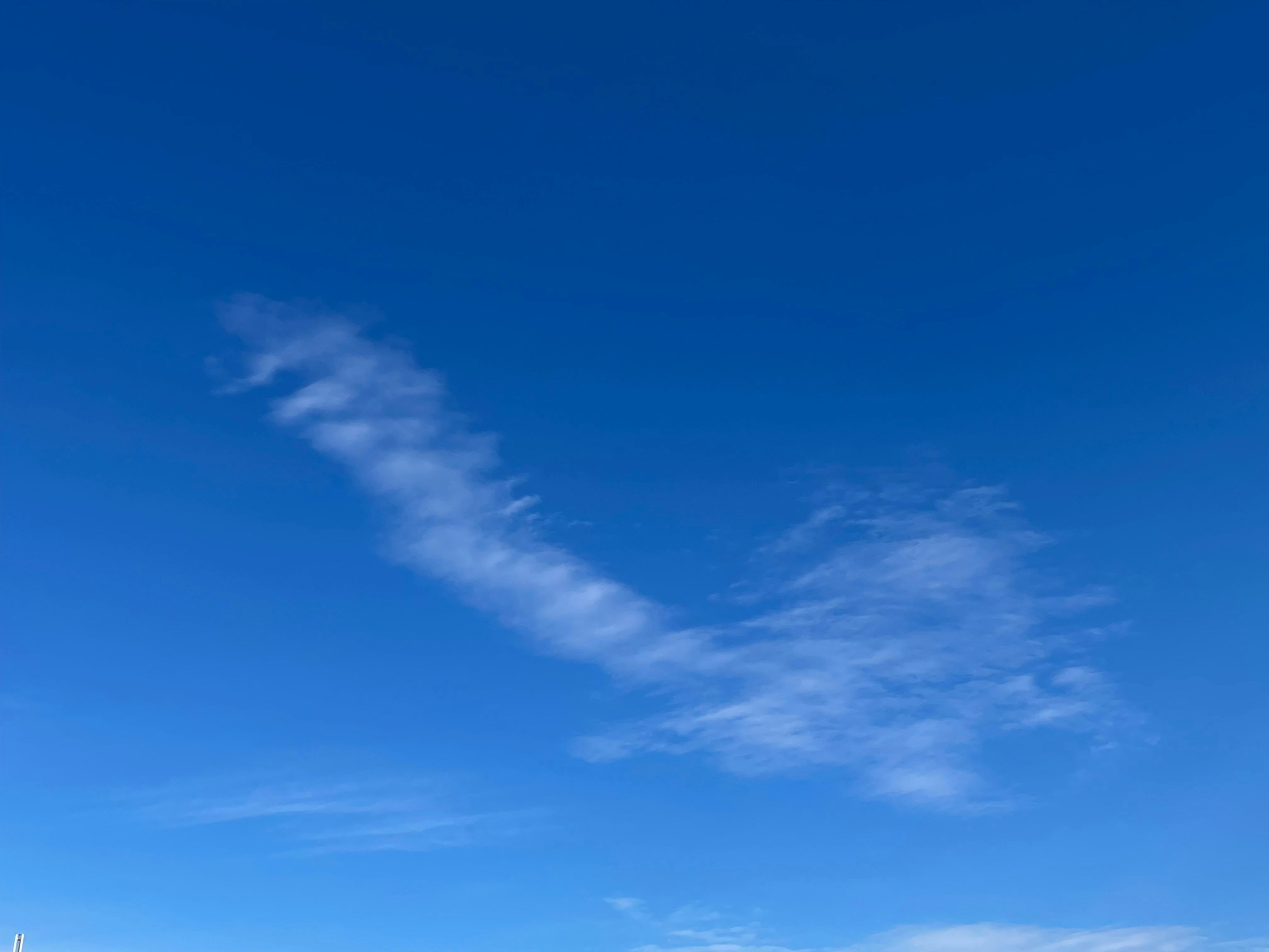 Cirrus Ribbon over a Pristine Blue Sky