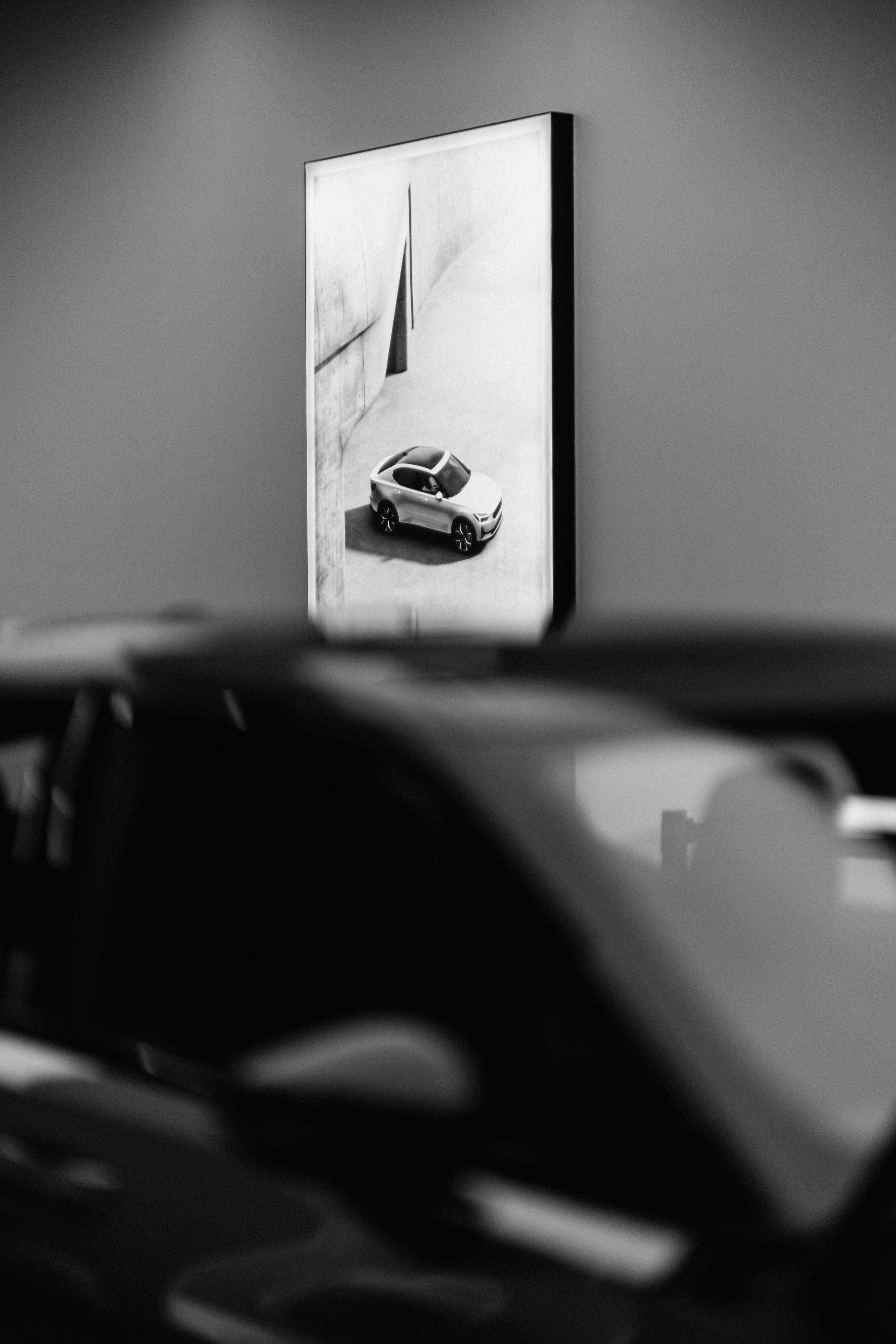 Gallery Reflection: A Tiny Car in a Majestic Frame