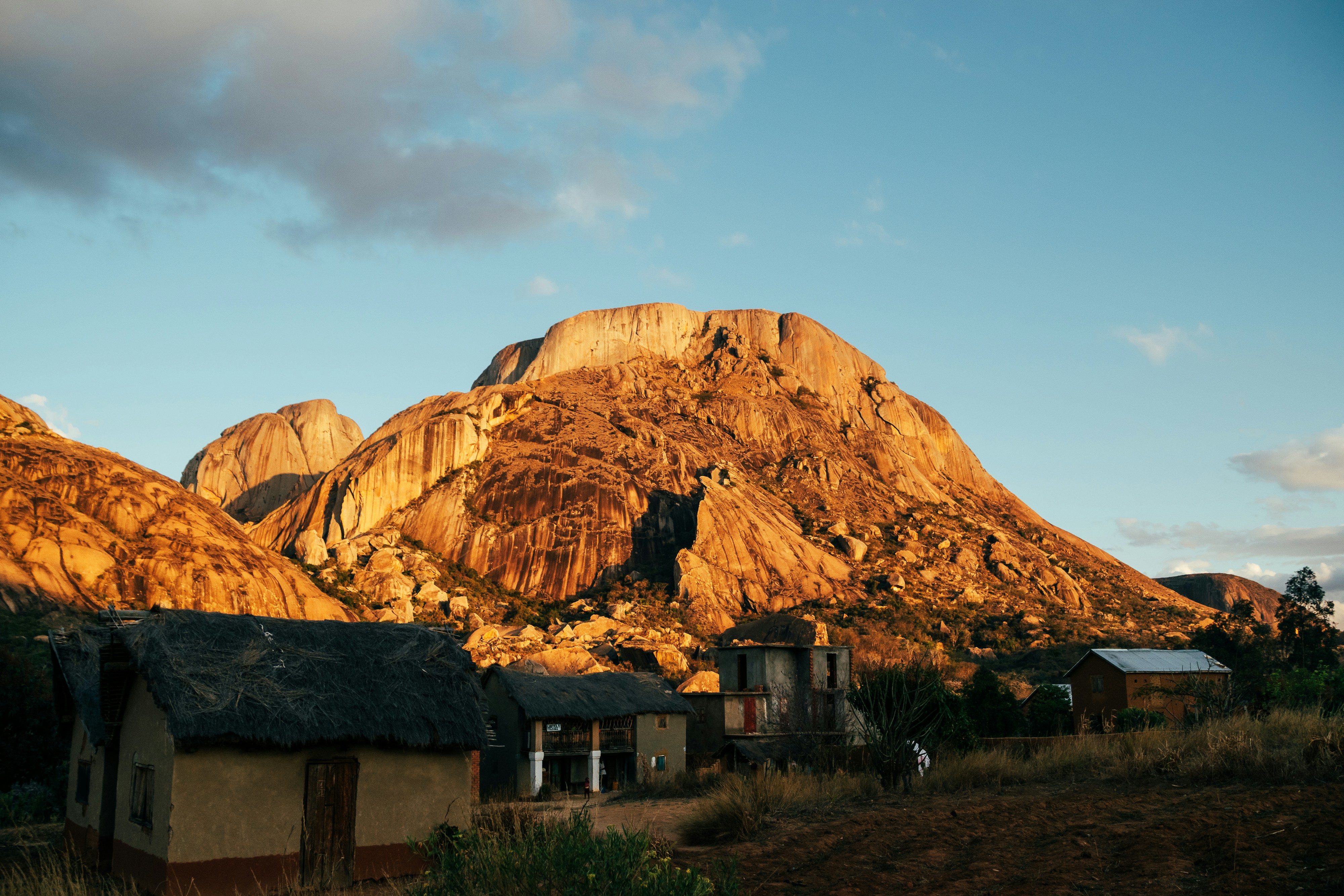 Golden Hillside Beneath a Cerulean Sky