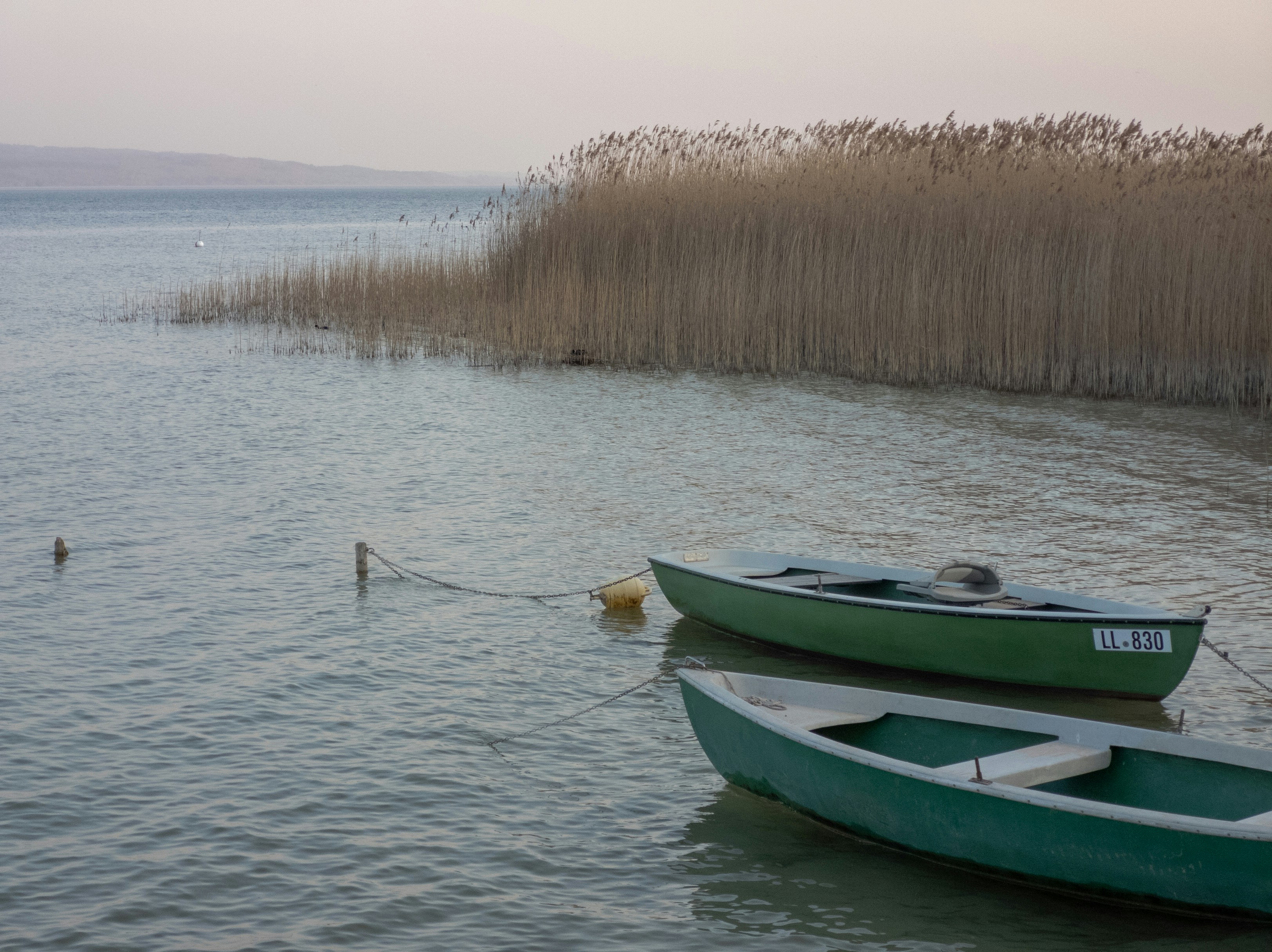 A couple of green boats floating on top of a lake photo – Free Ammersee Image on Unsplash