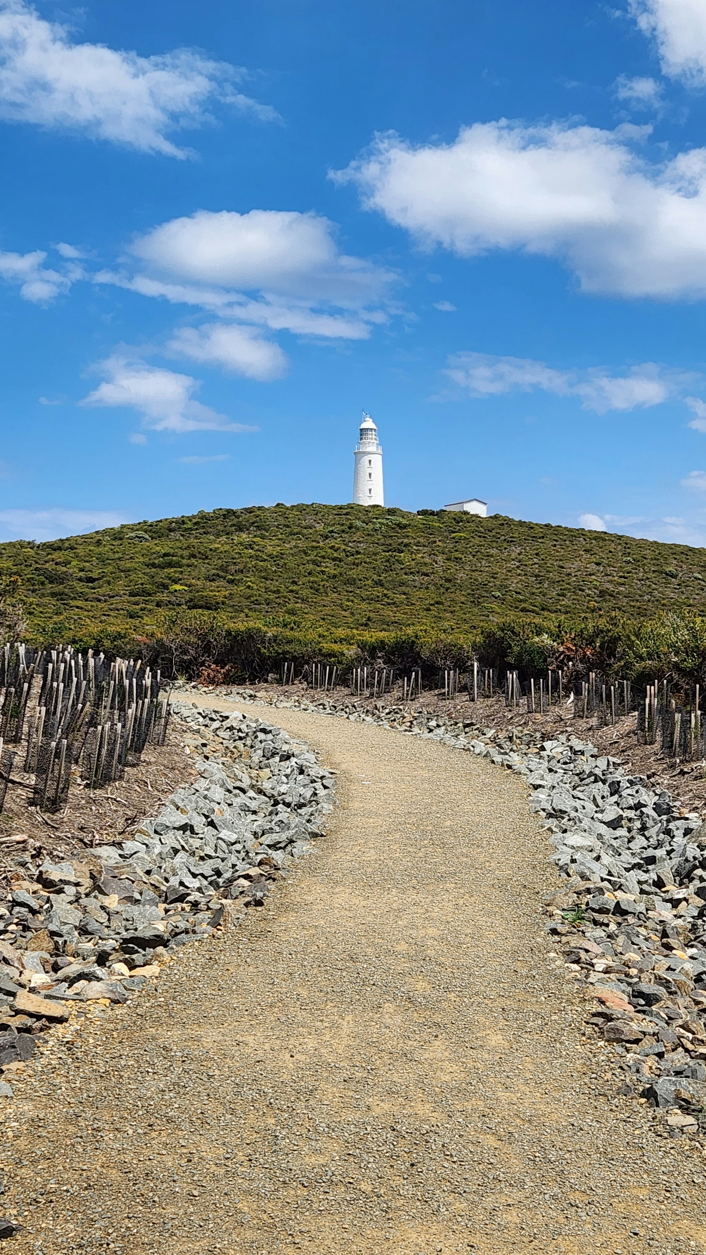 A path leading to a white lighthouse on a hill photo – Free Tasmania ...