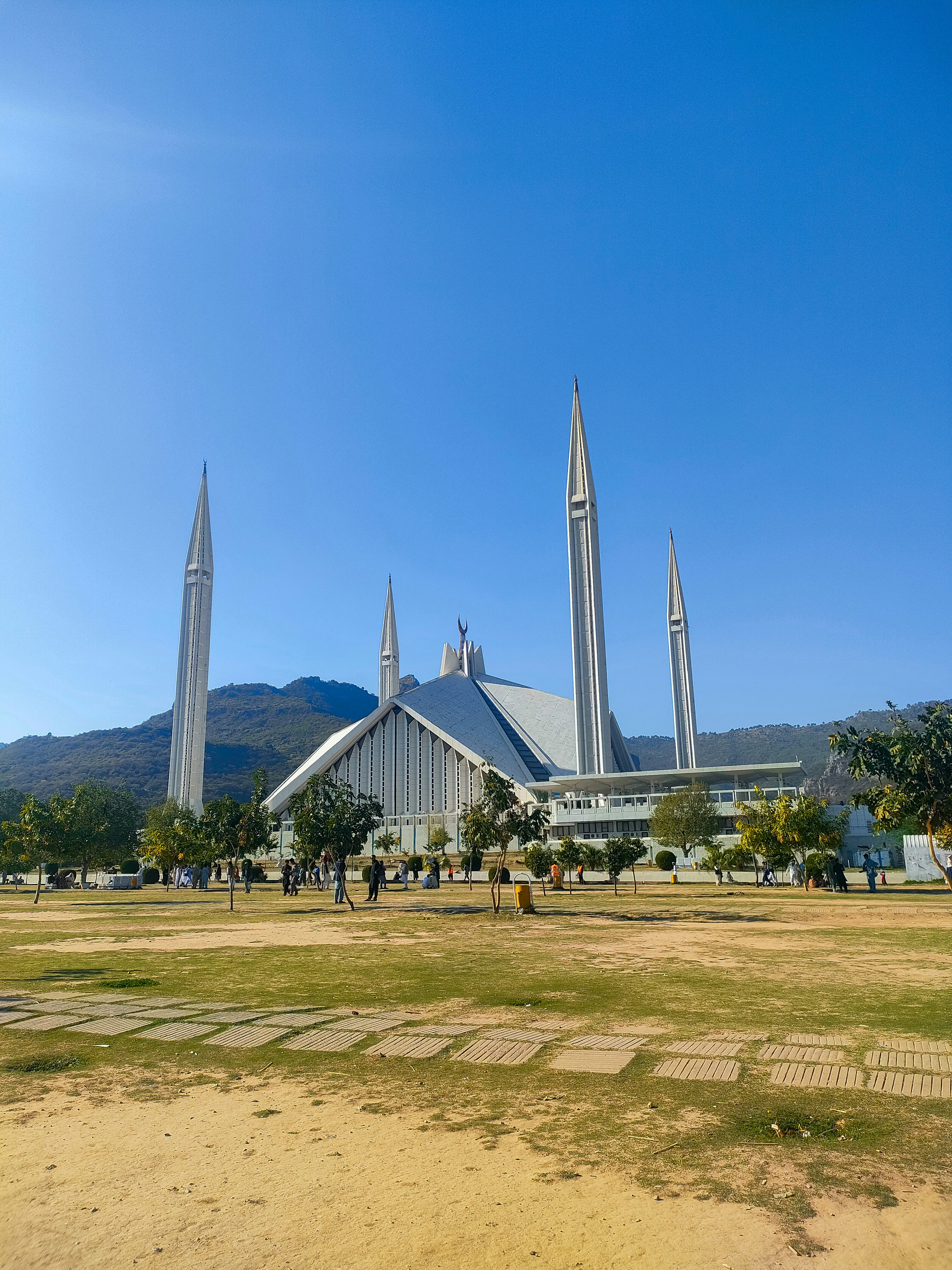 a large building with tall spires on top of it