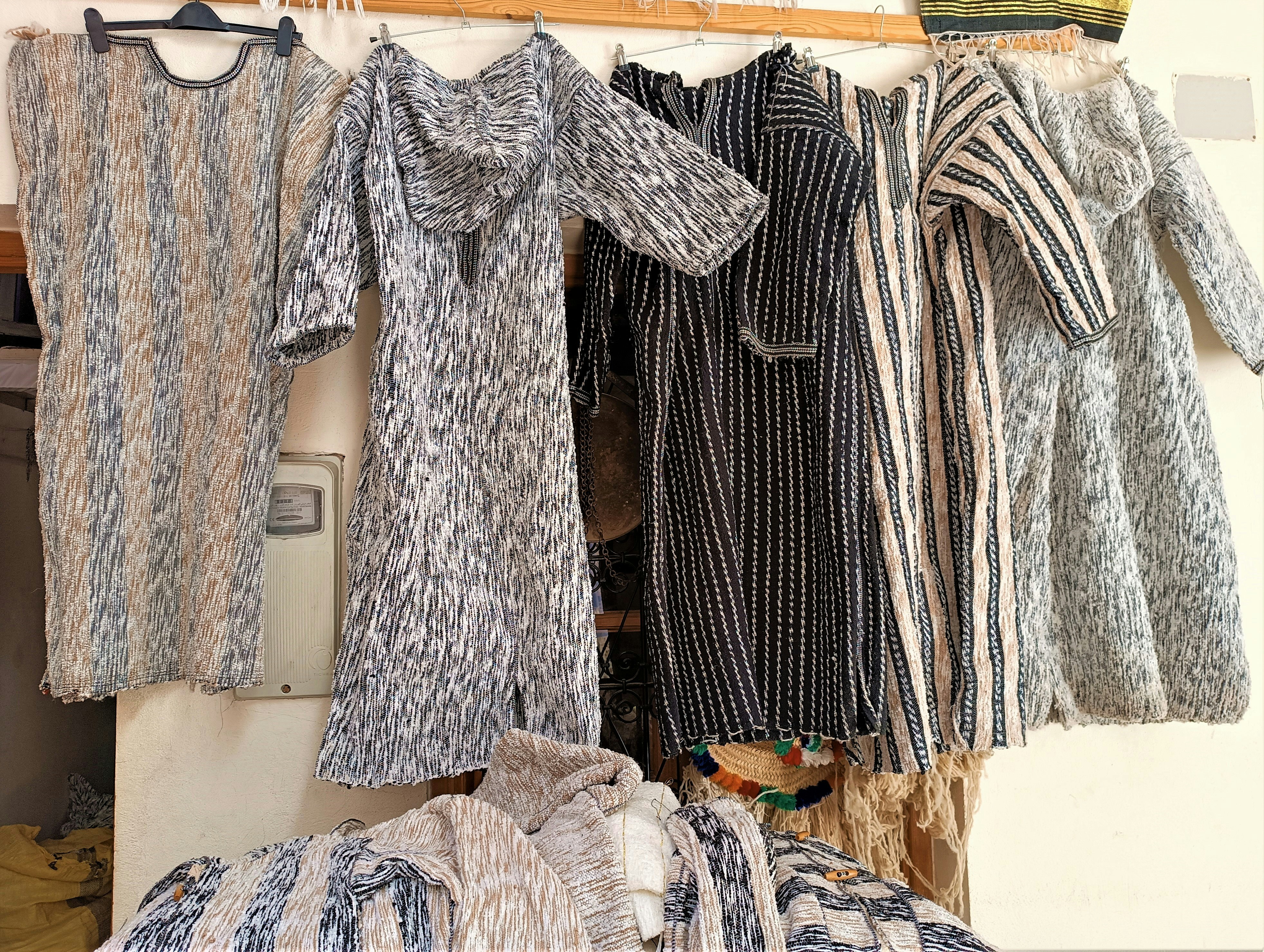 A bunch of clothes hanging on a clothes line photo – Free Morocco Image ...