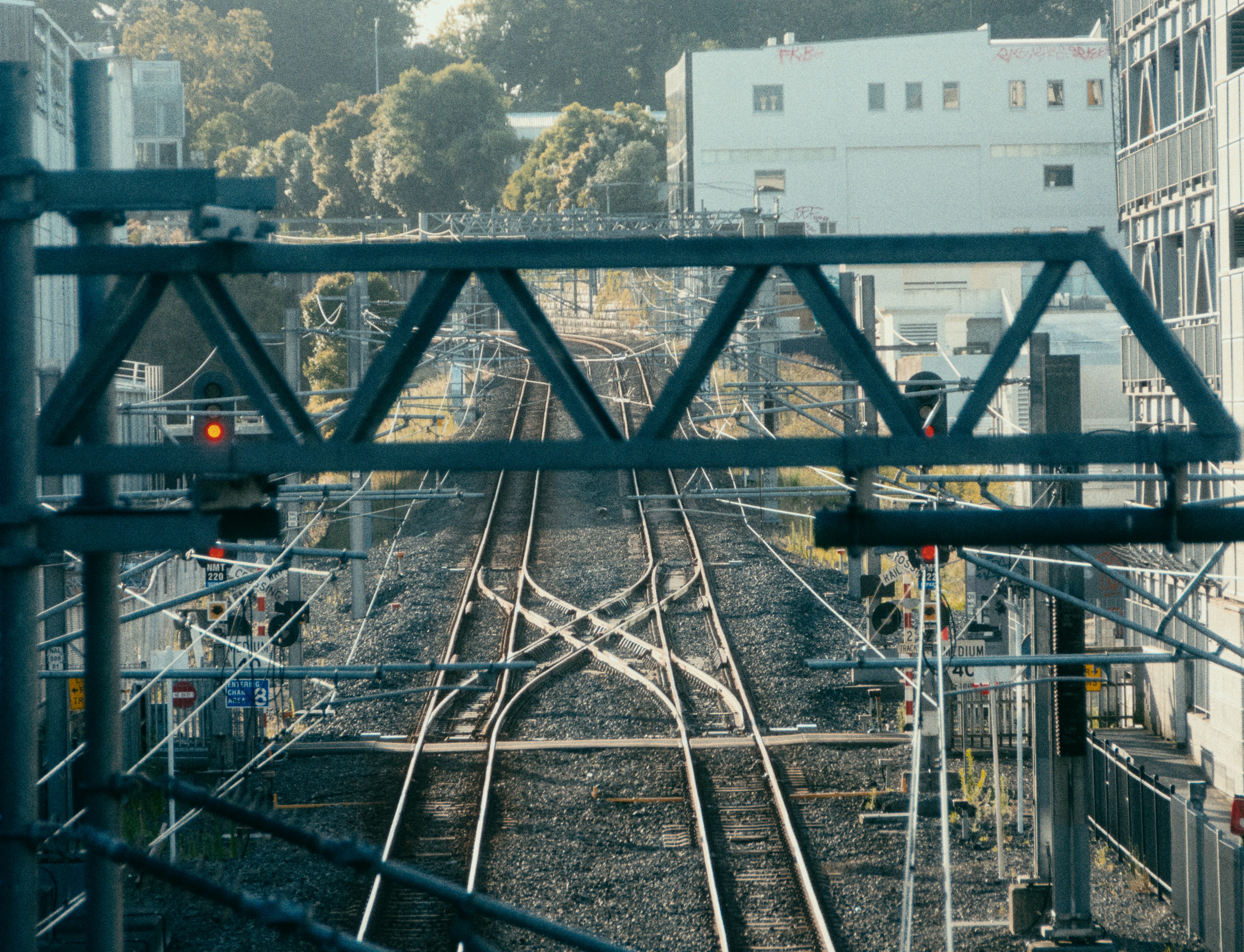 Photos near the Auckland Domain. Railroad crossing