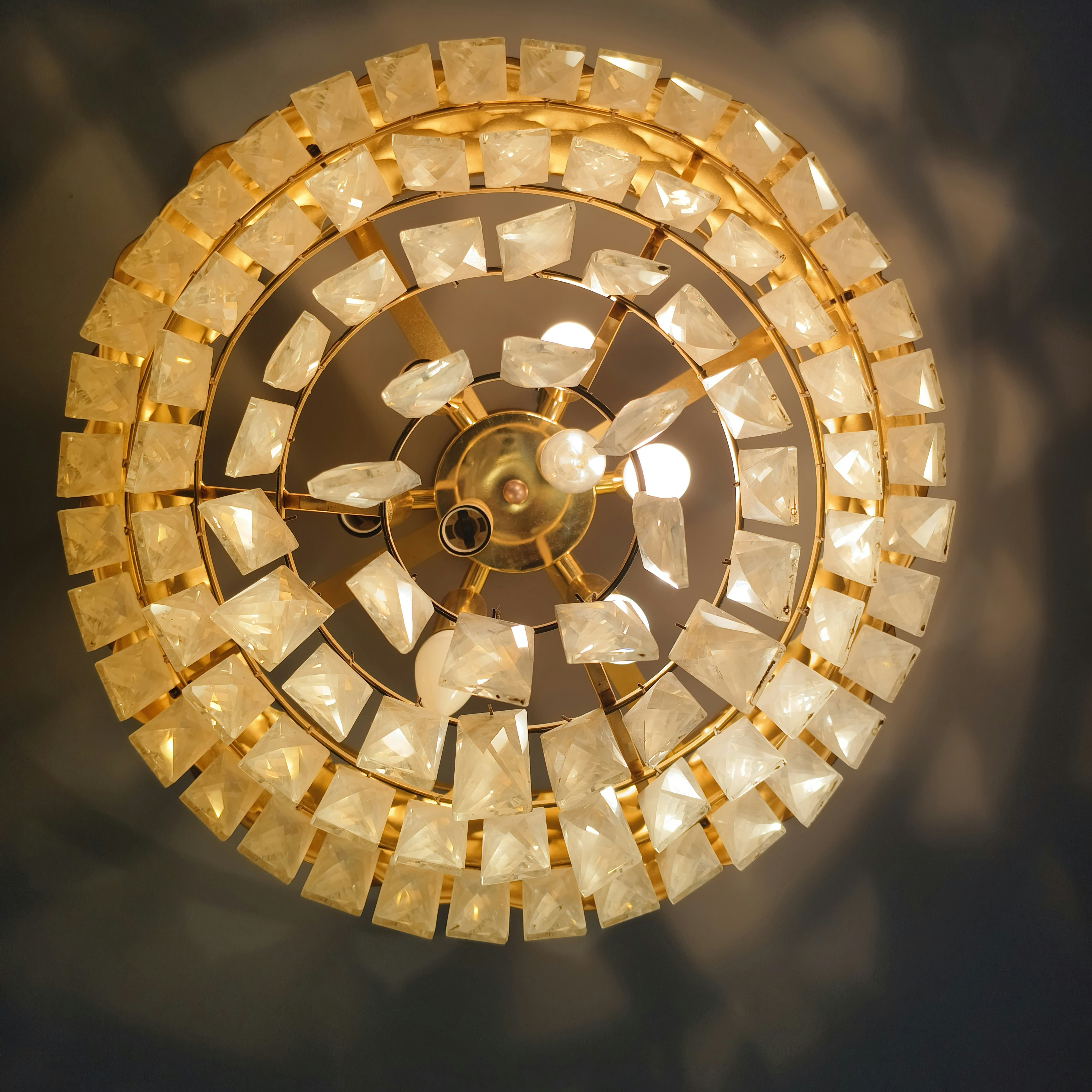 A circular light fixture with a circular light fixture in the middle ...