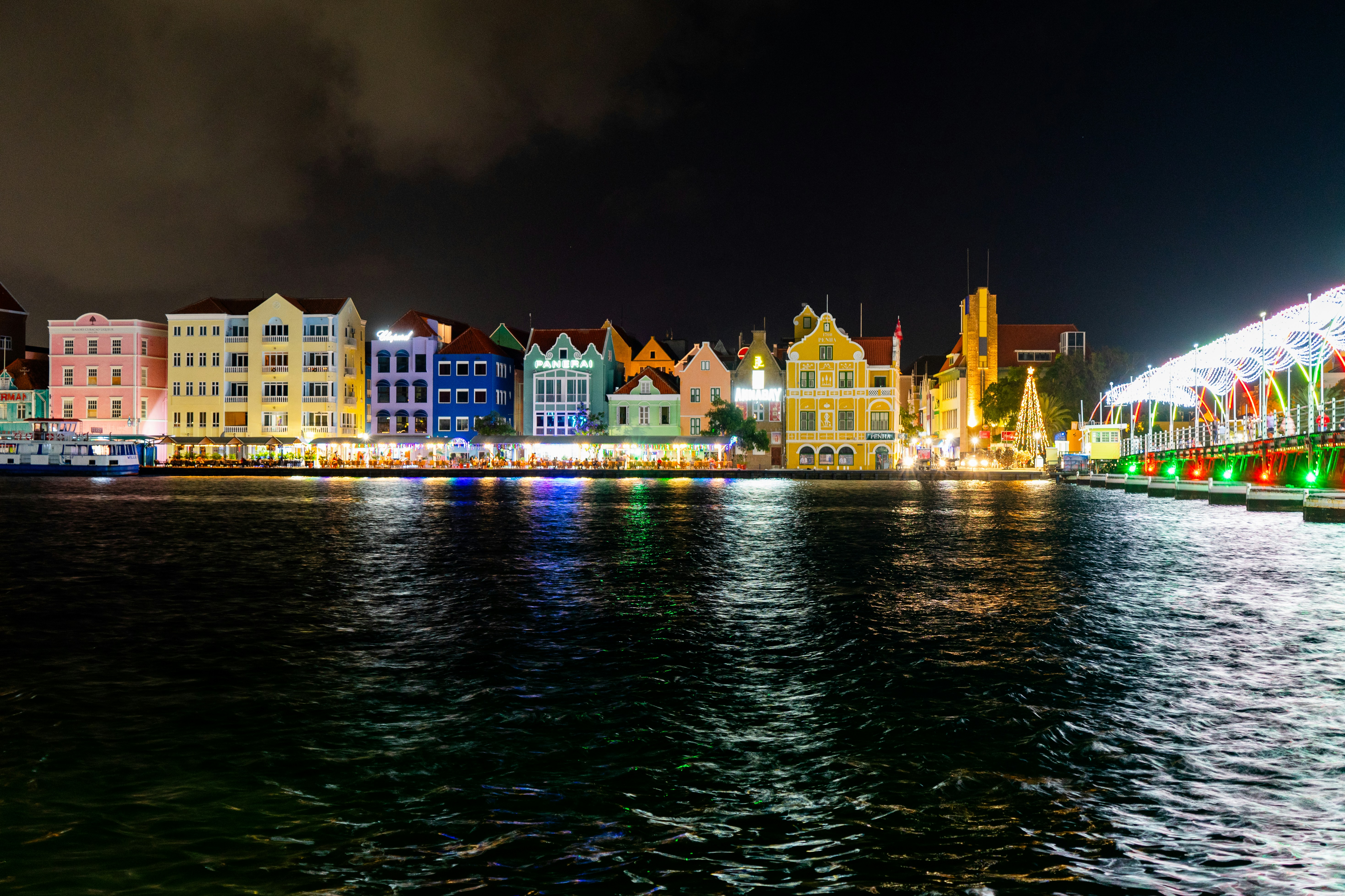 Colorful Reflections of Curacao's Waterfront