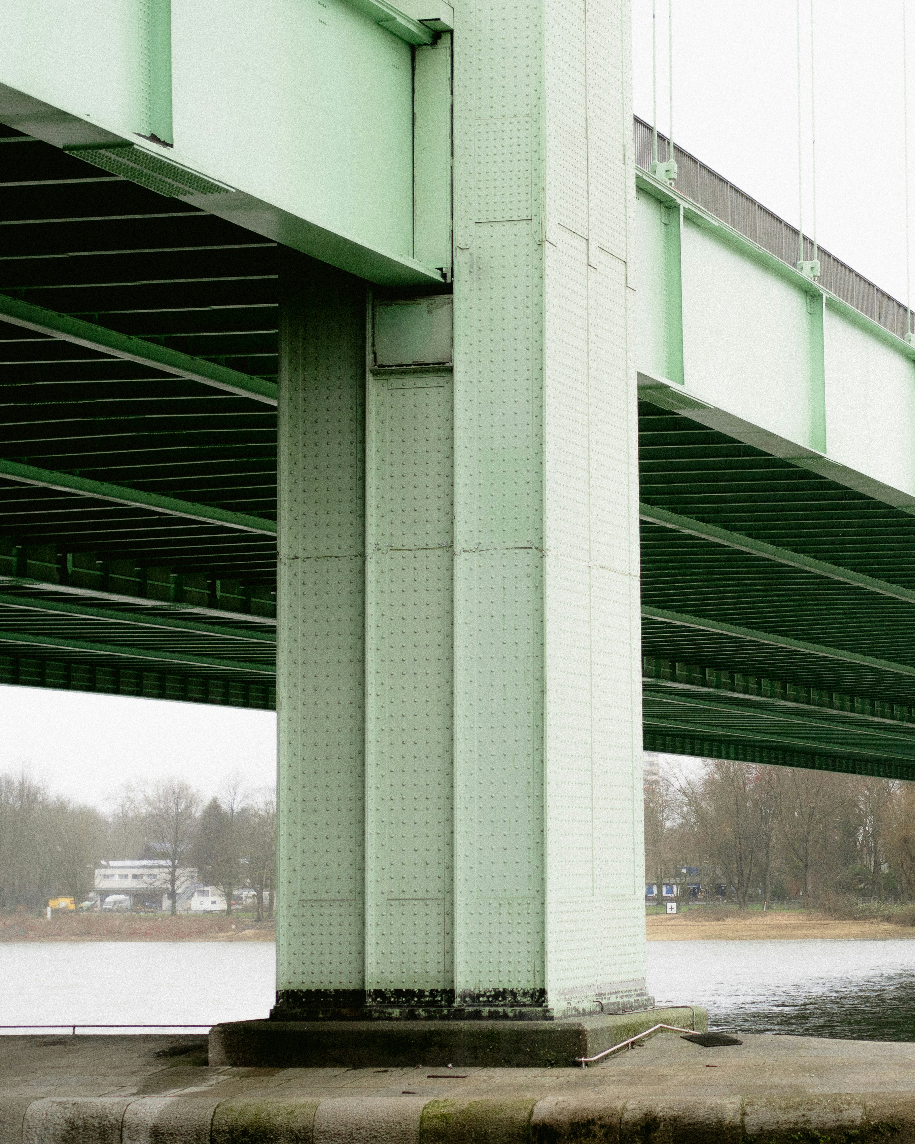 Under the Green Spine: Riverside Bridge Pier