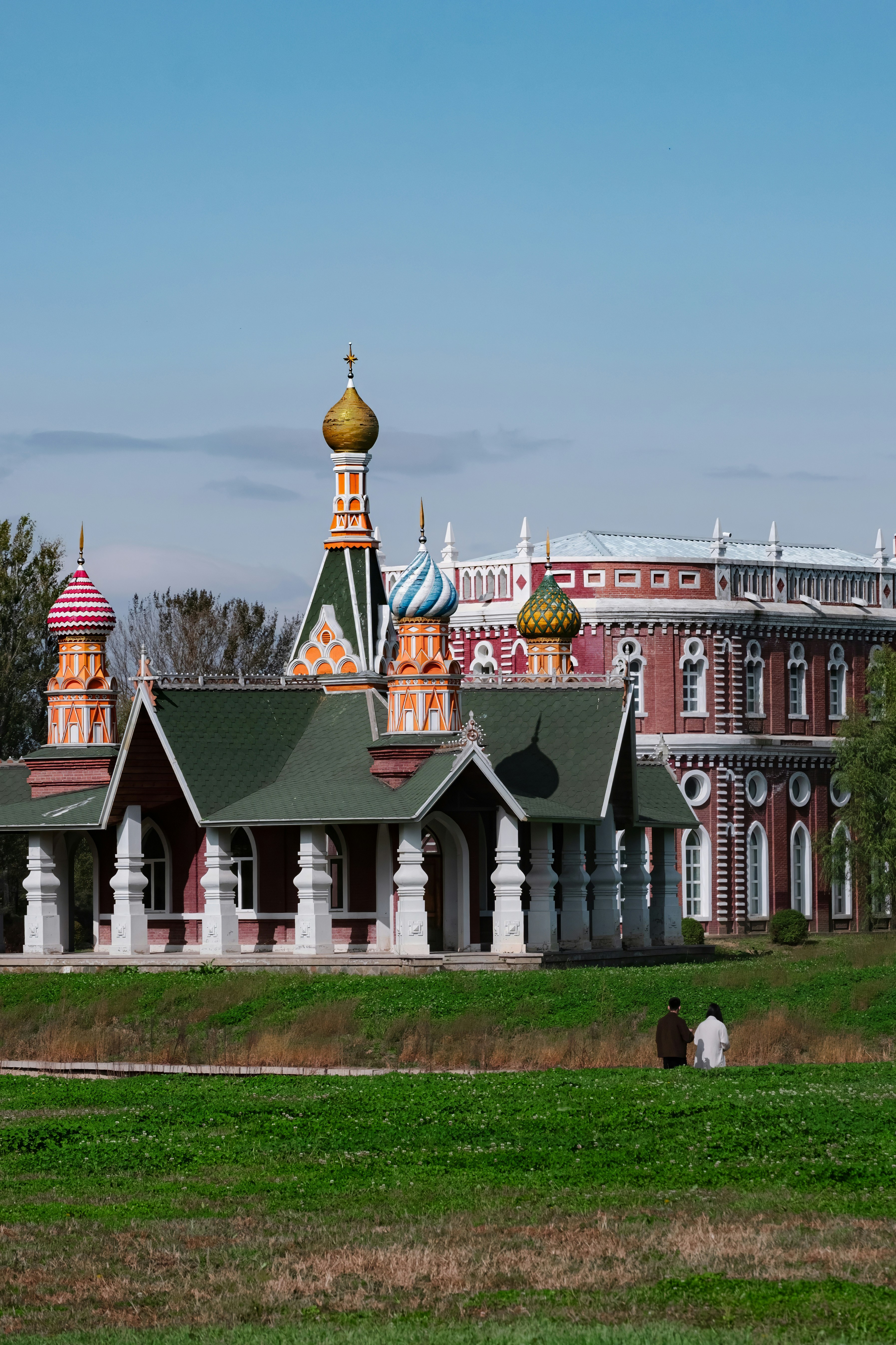 Spires and Stripes: A Colorful Russian-Style Cathedral Complex