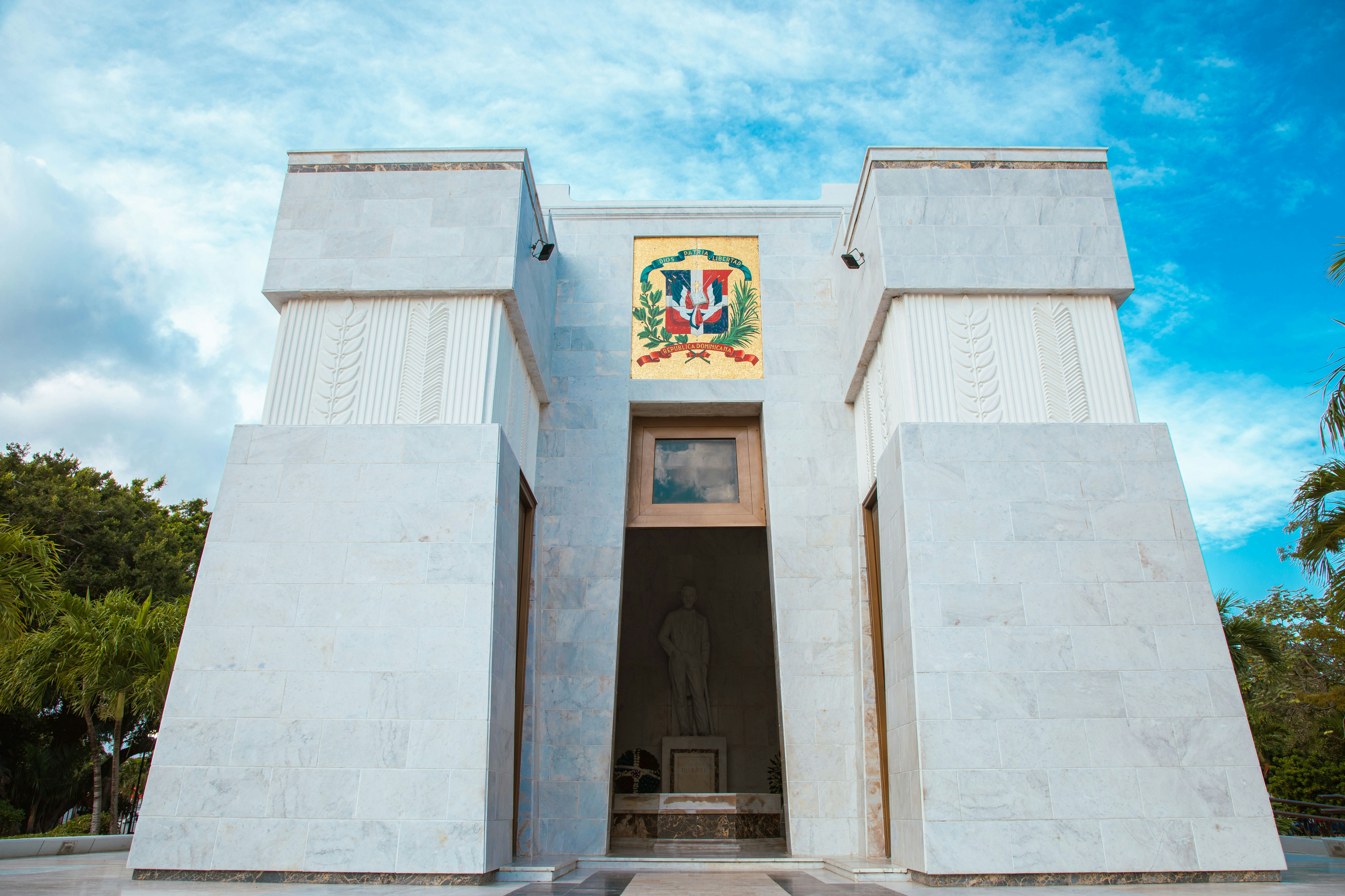 Monumental Facade with National Emblem