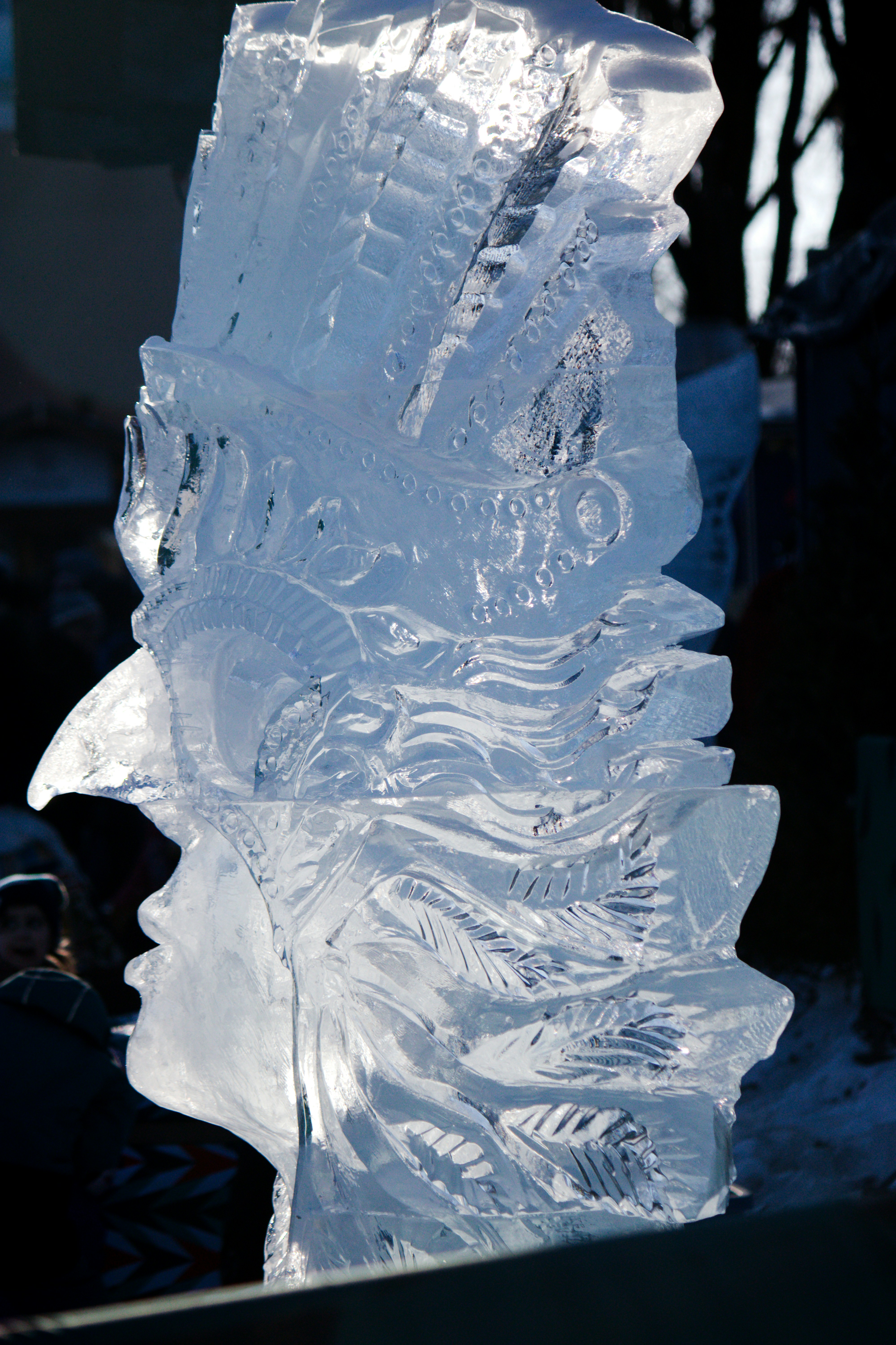 A large ice sculpture of a woman's face photo – Free Transparence Image ...