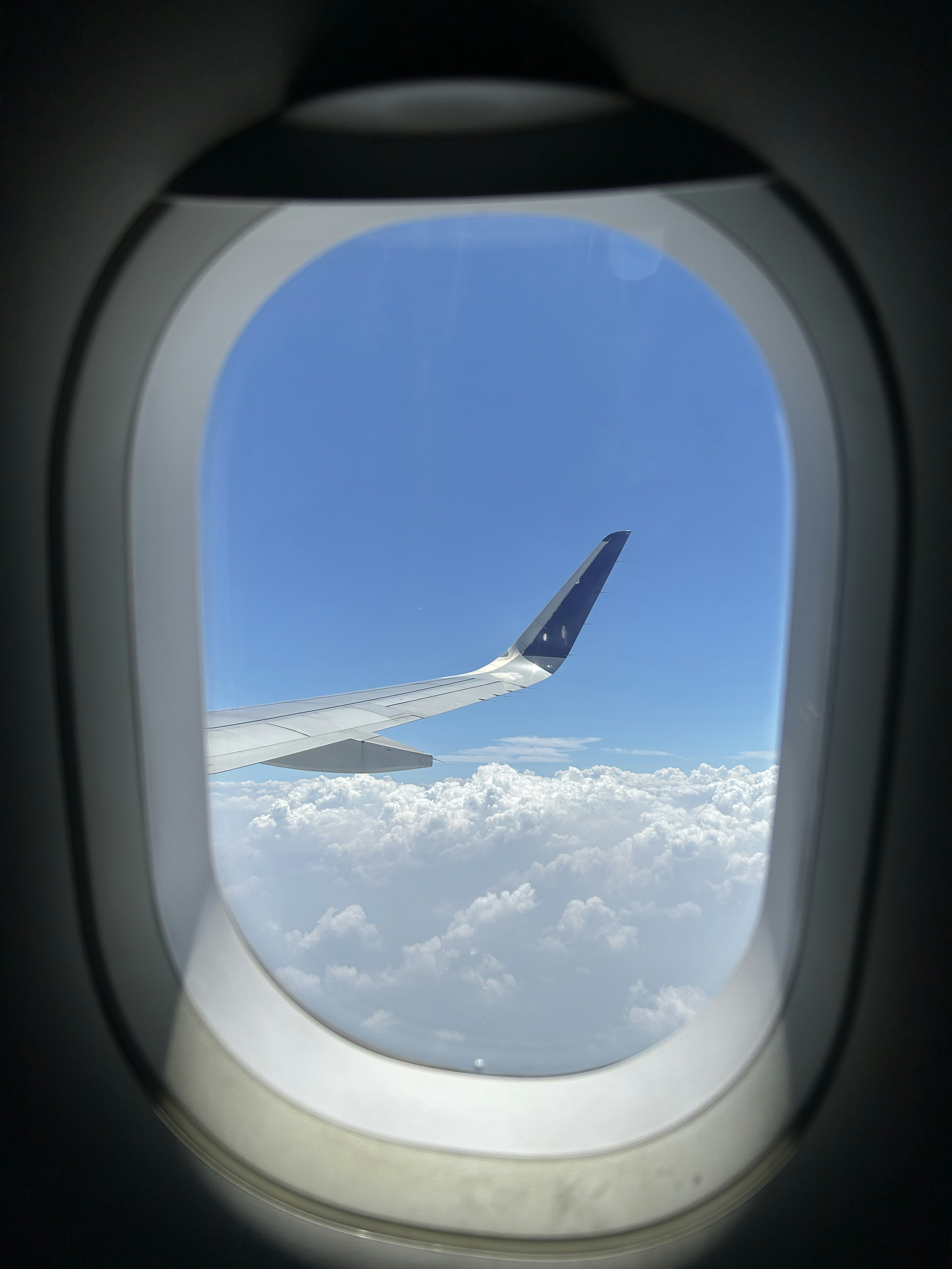 A view of the wing of an airplane through a window photo – Free ...