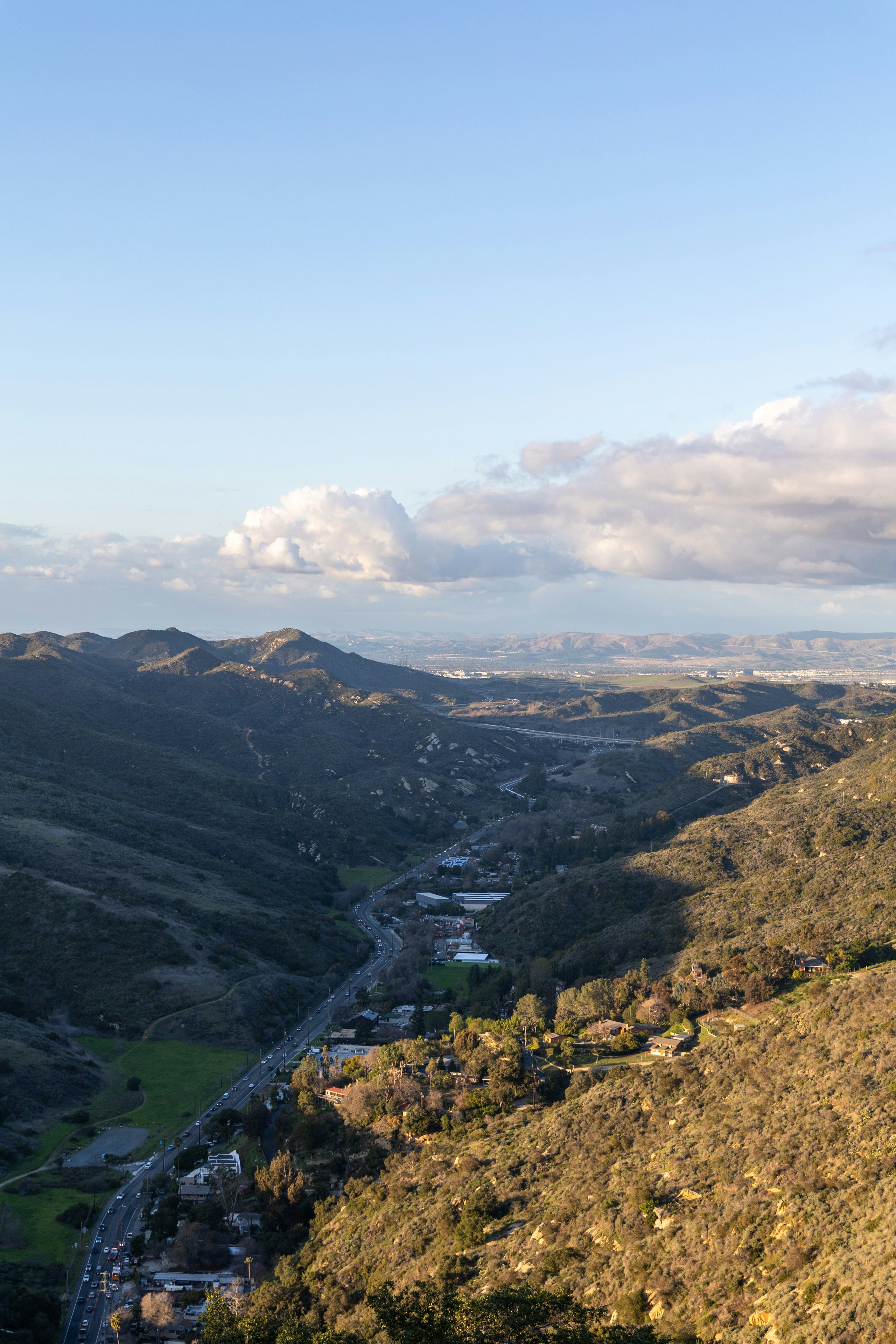 Ridge Road Ribbon Through a Golden Hour Valley