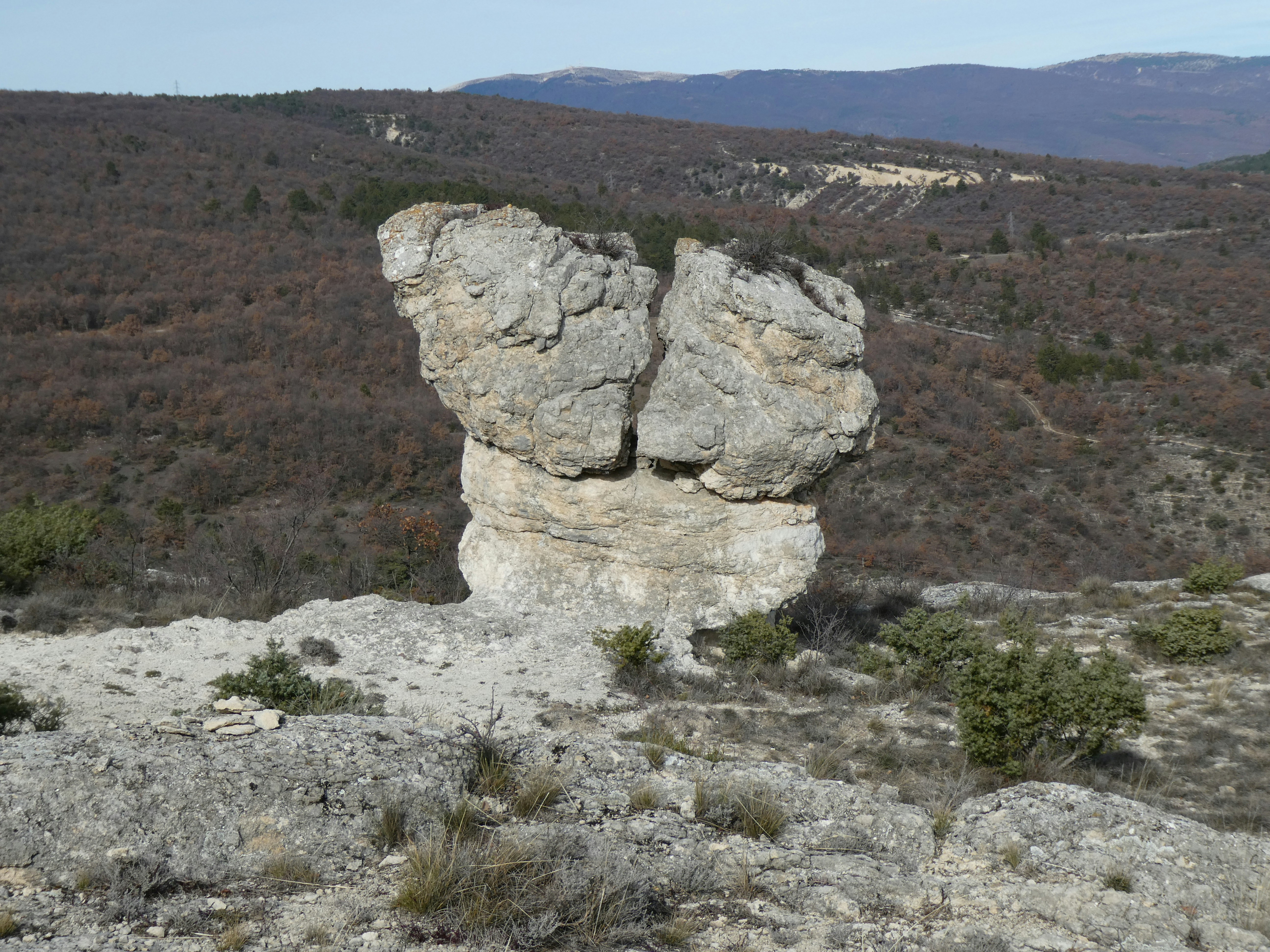 Balanced Rock Sentinel in a Wind-Scoured Scrubland