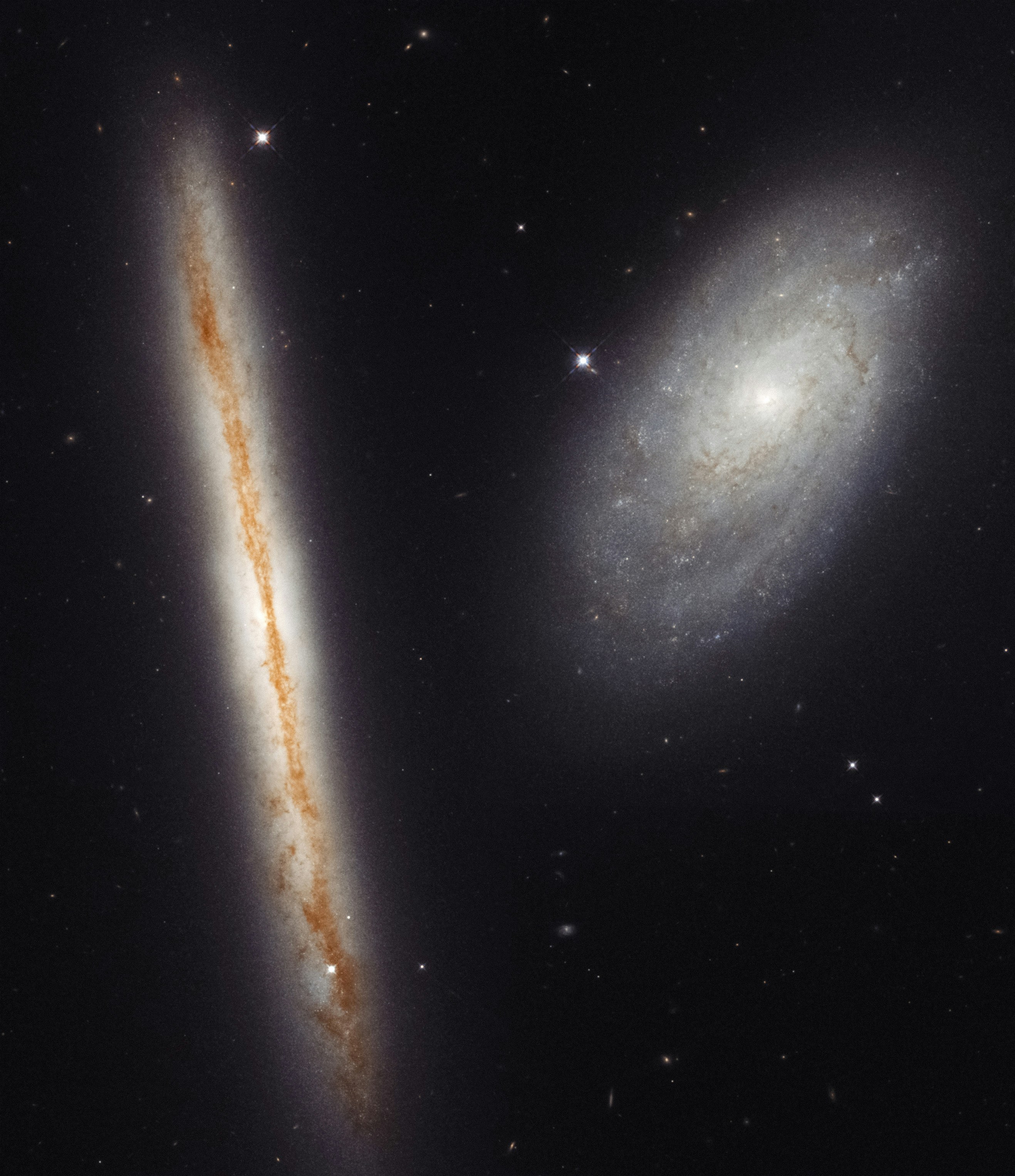 Two very large objects in the dark sky photo – Free Outer space Image ...