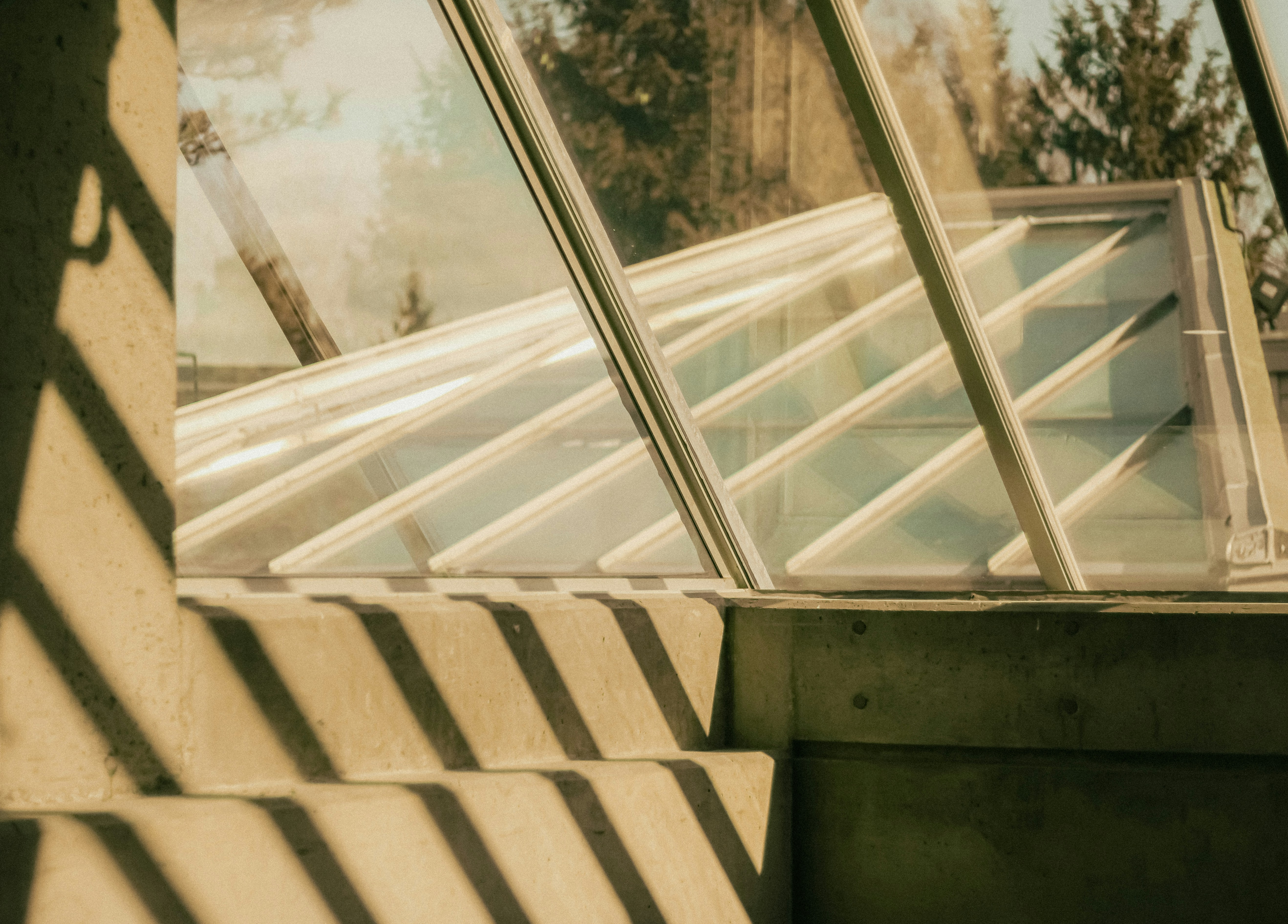 A view of a building from inside the building photo – Free Window Image ...