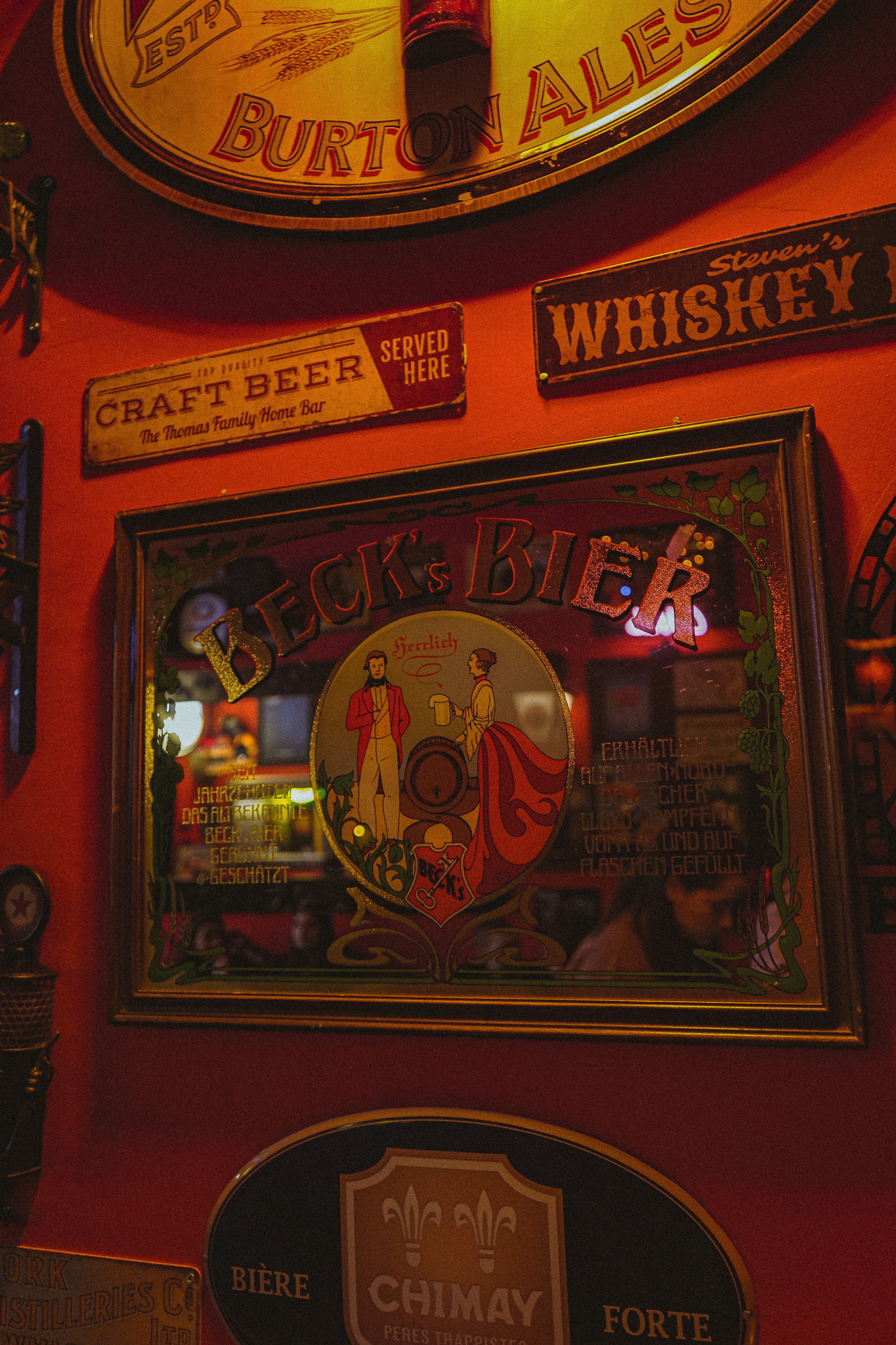 Amber Wall Portrait: Beck’s Bier and the Vintage Sign Gallery