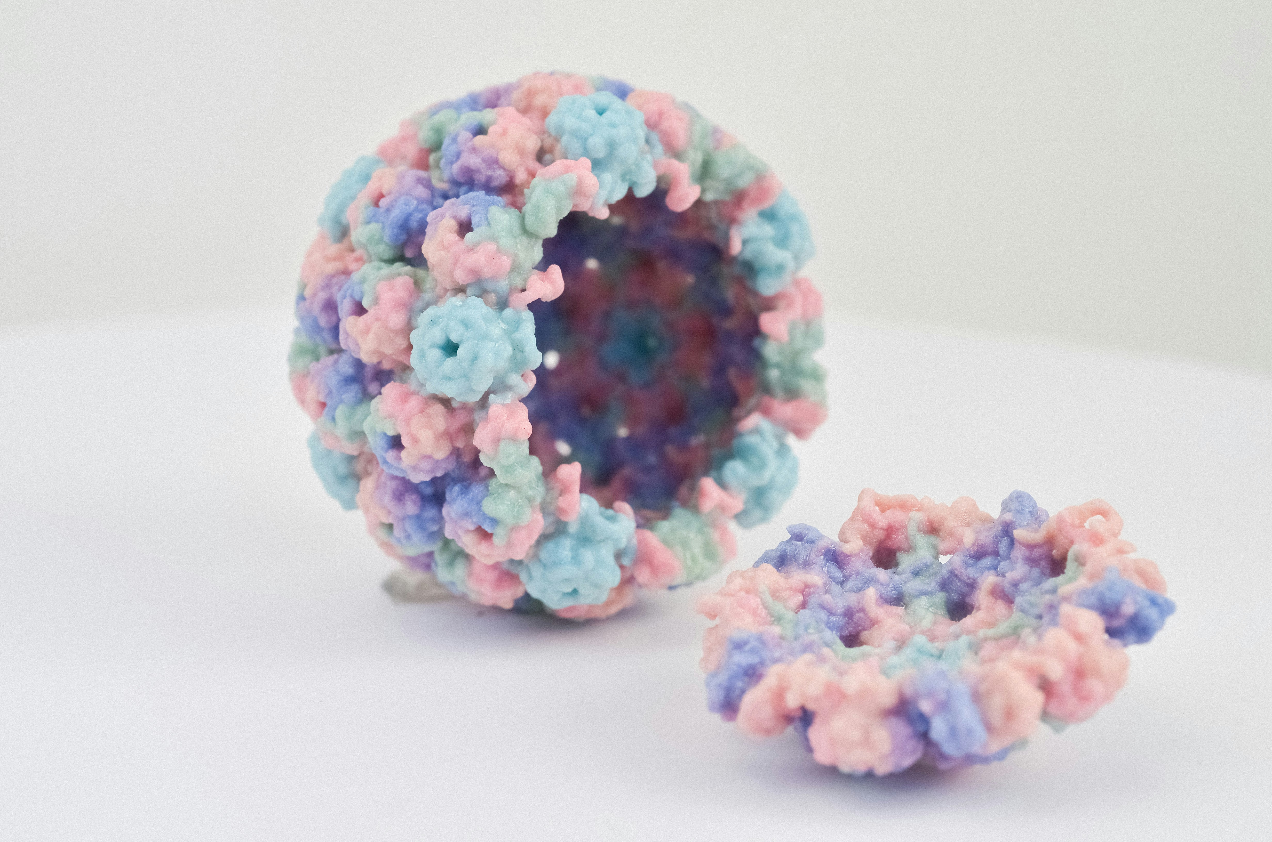 Pastel Pom-Pom Sphere: A Velvet-Textured Orb of Color