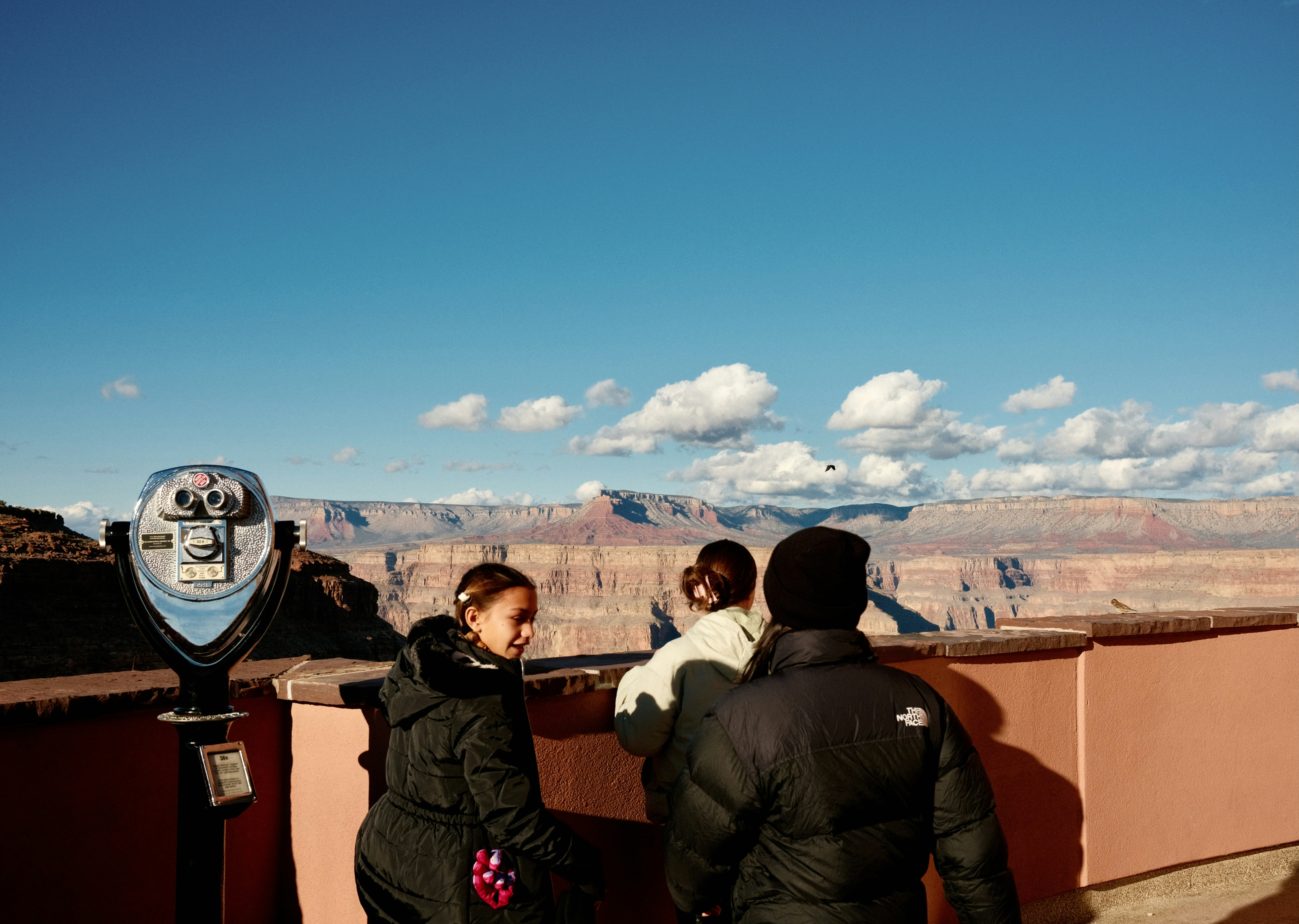 Bronze Terrace overlook: hikers pause to gaze at the canyon expanse