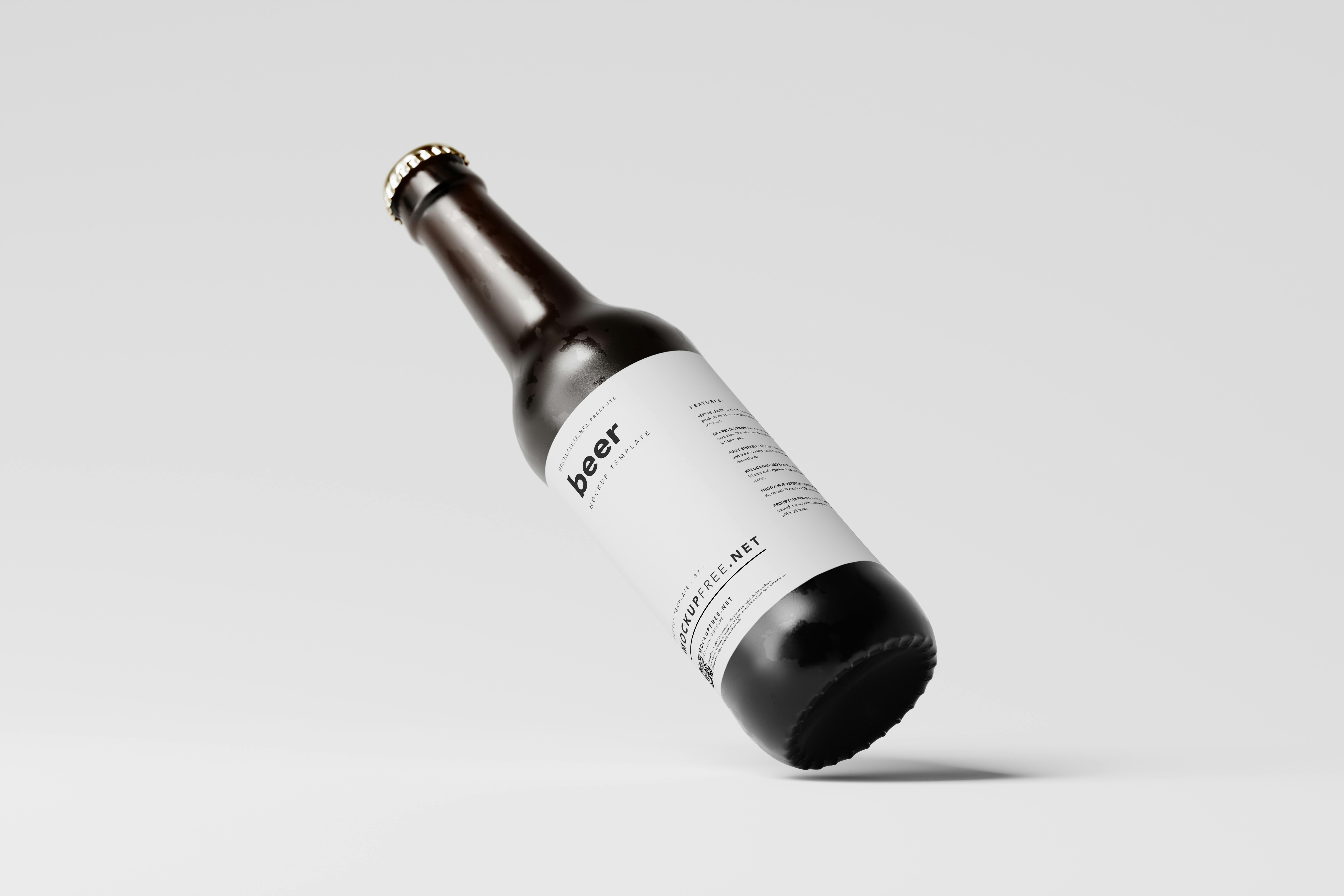 A bottle of beer with a white background photo – Free Dark Image on ...