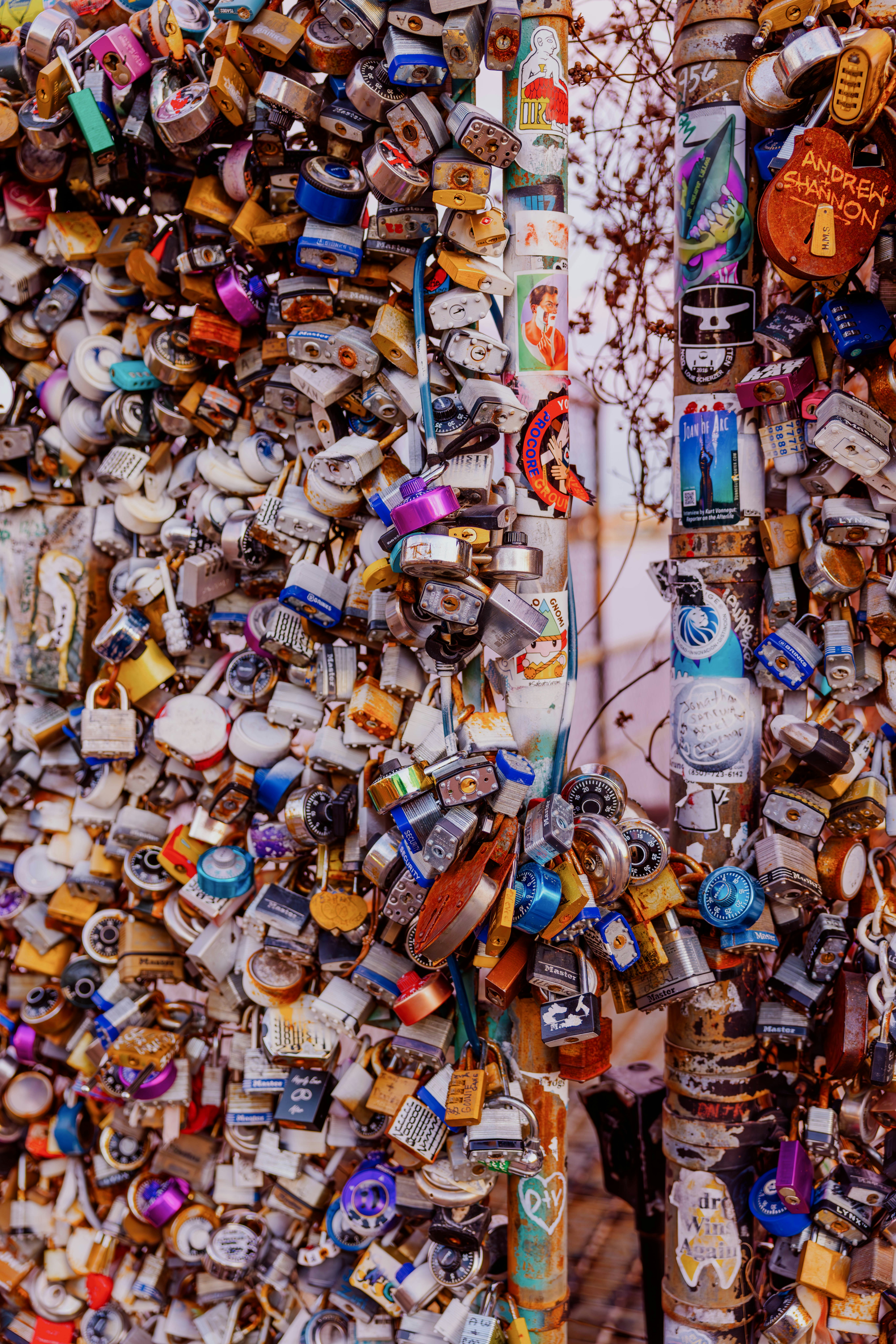 A wall covered in lots of different types of buttons photo – Free Locks ...