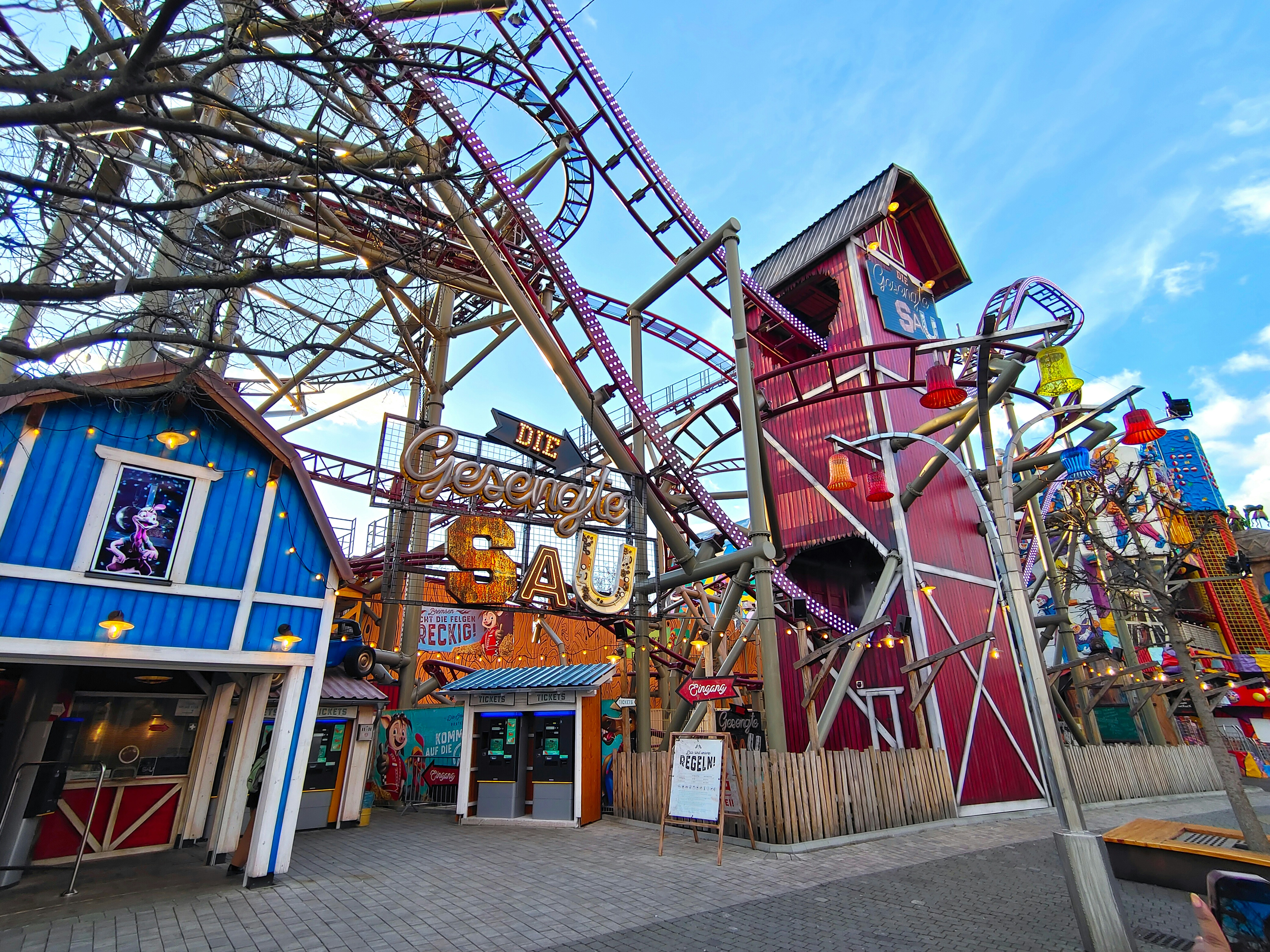 A roller coaster ride in a carnival park photo – Free Vienna Image on ...