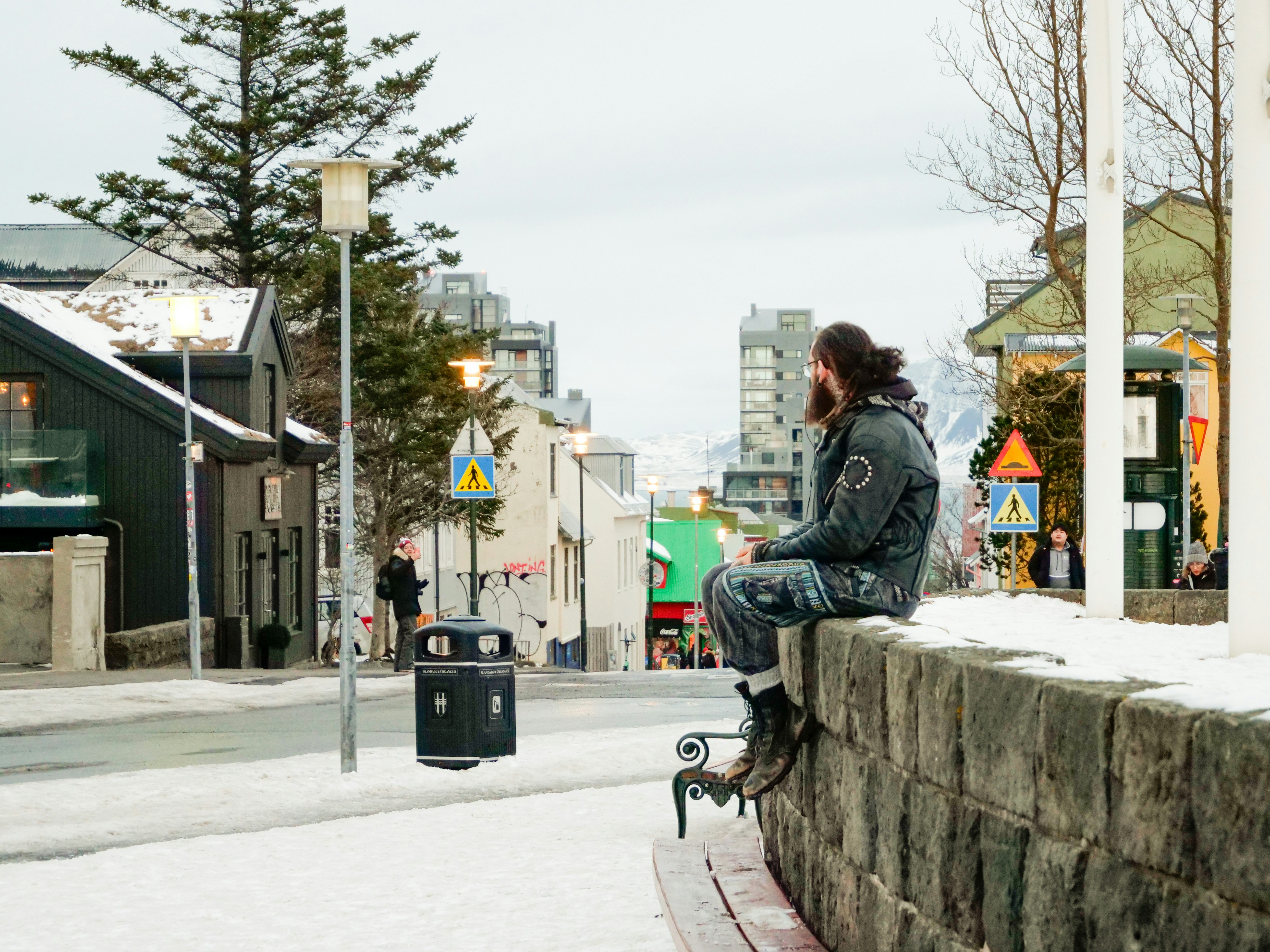 Winter Quiet on the Snow-Kissed Town Wall