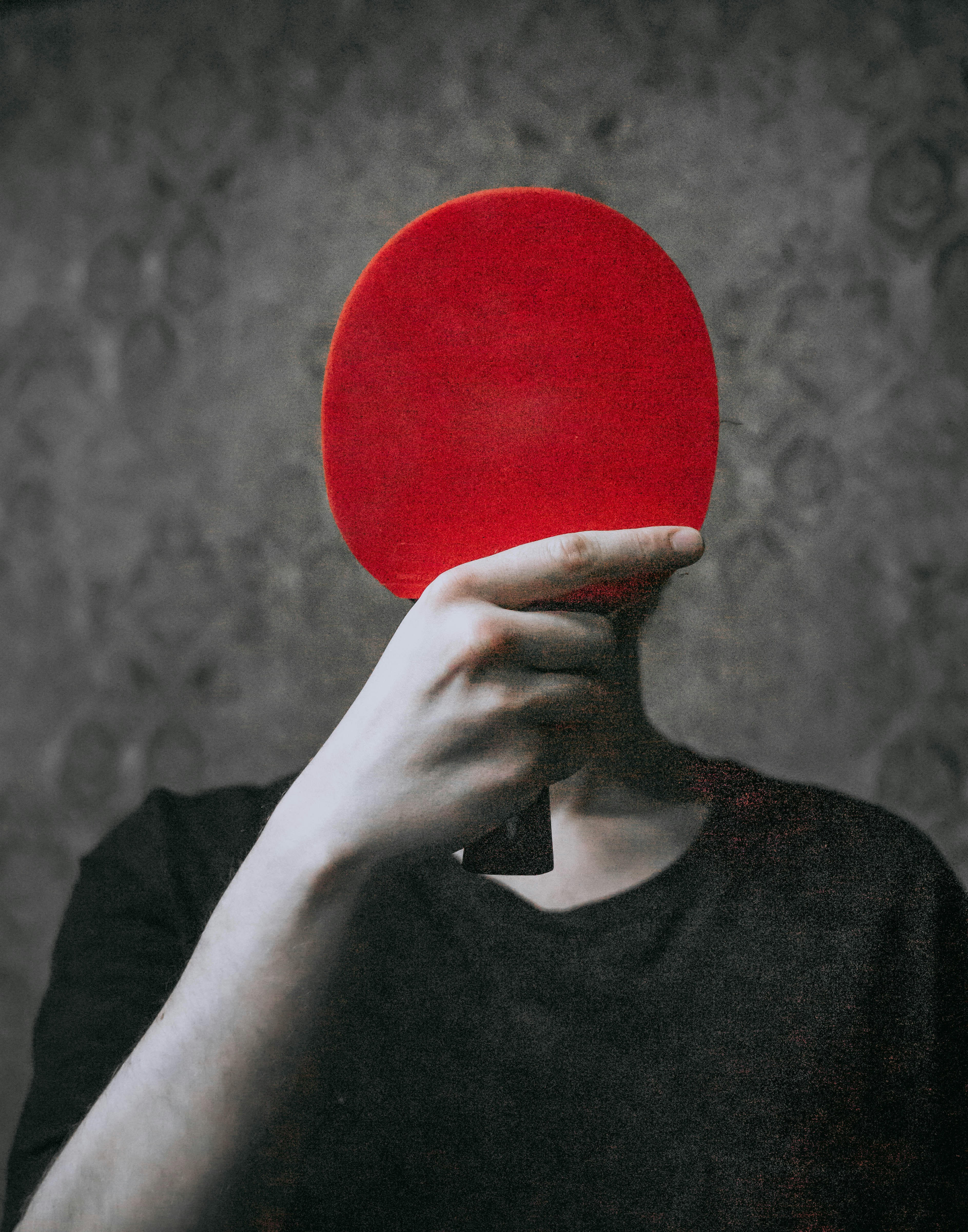 Crimson Mask in a Quiet Studio