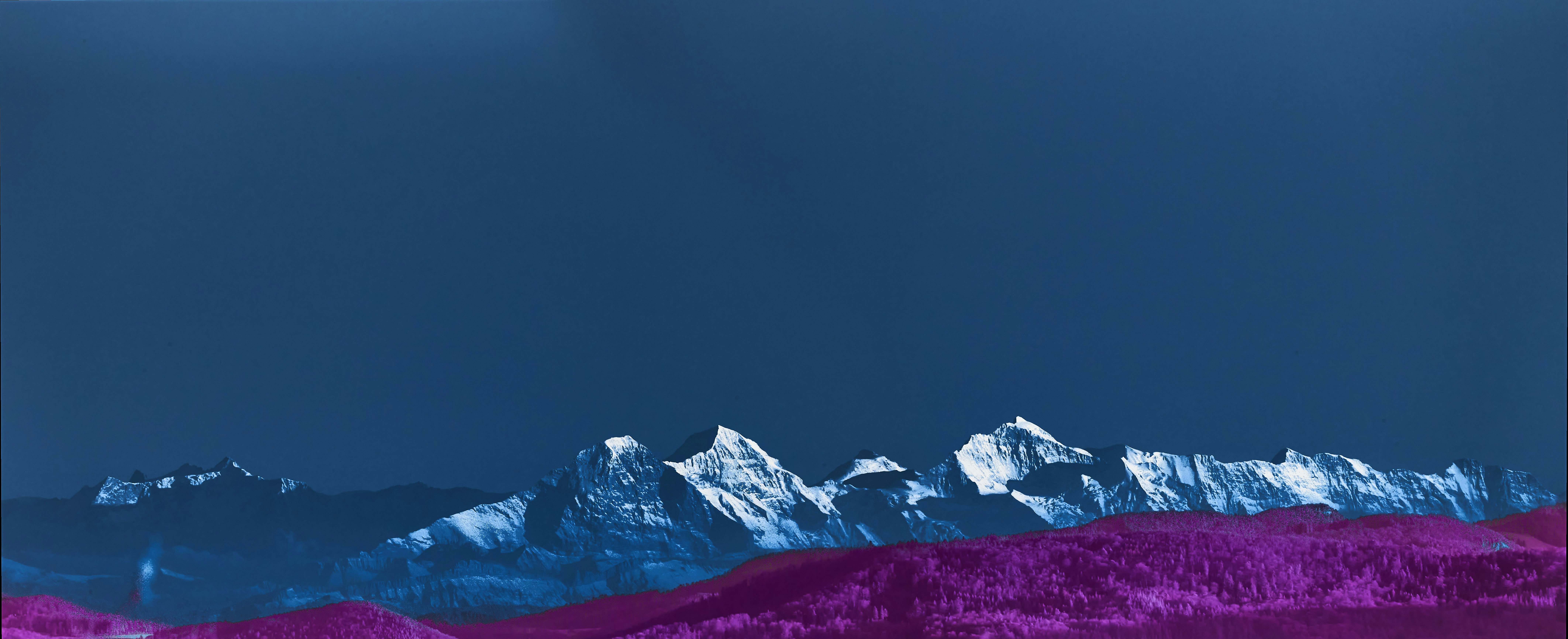 Snow-capped Range Above a Violet Moor