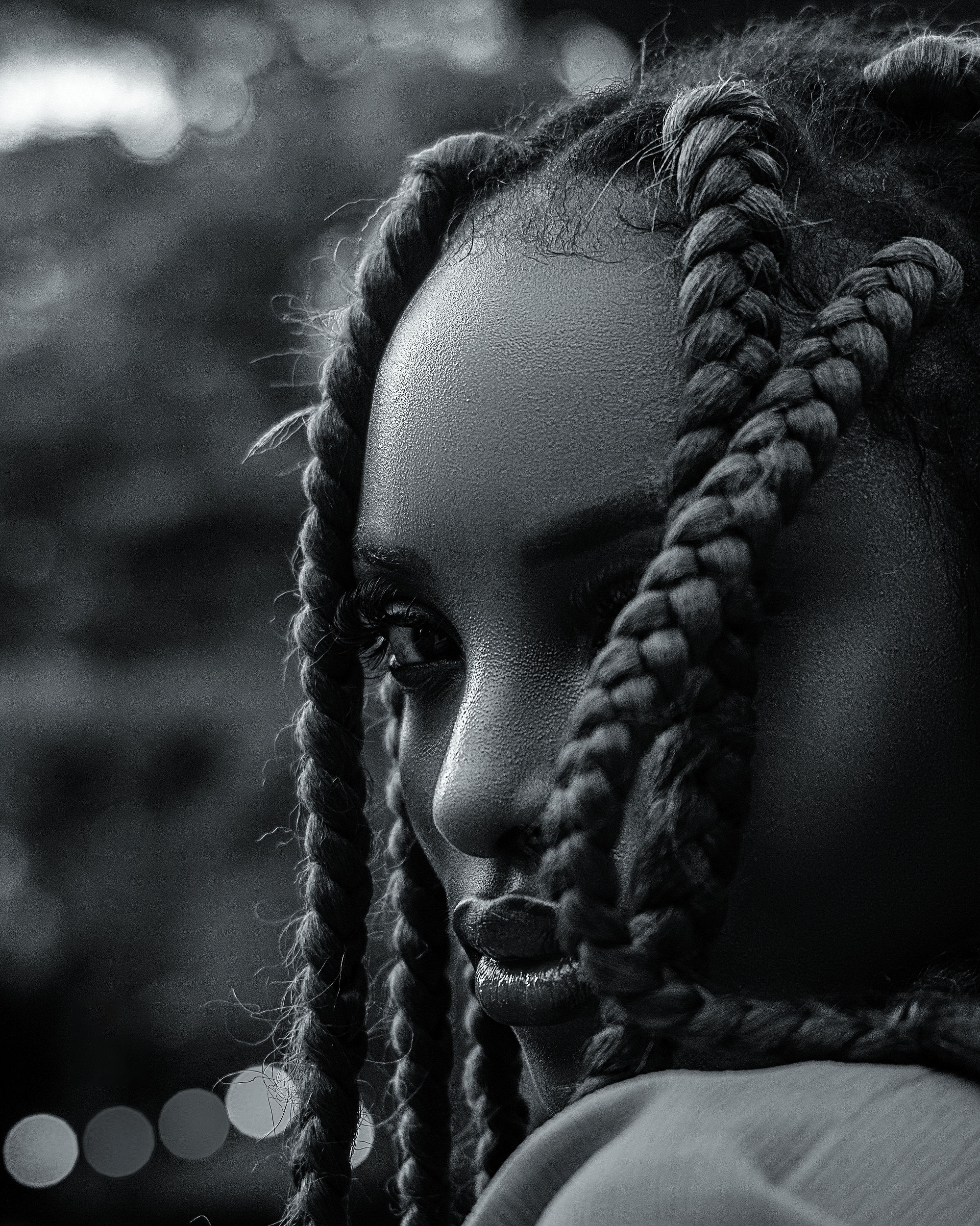 A black and white photo of a woman with dreadlocks photo – Free Nigeria ...