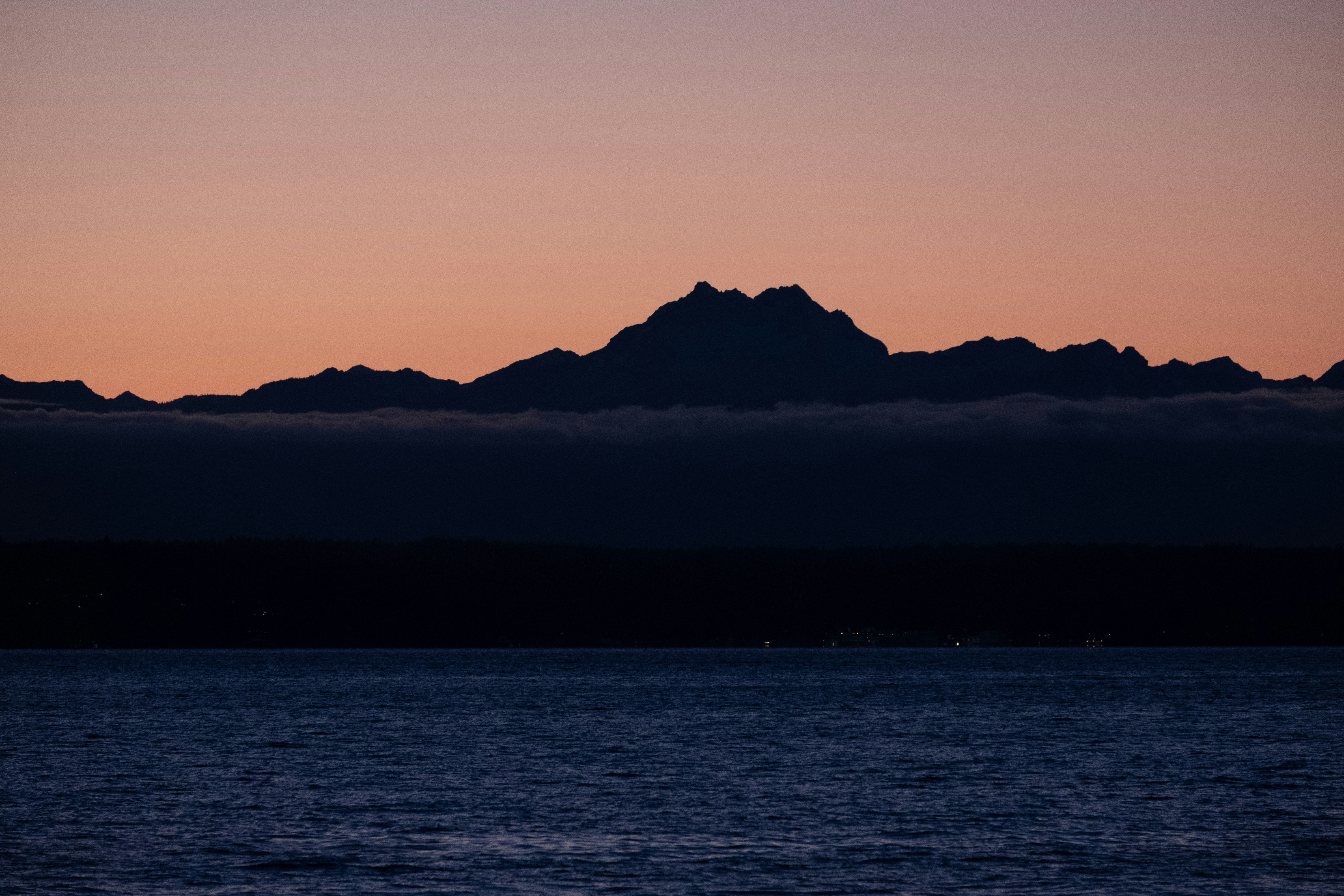 Silhouette of the Brothers Peak, Olympic National Park