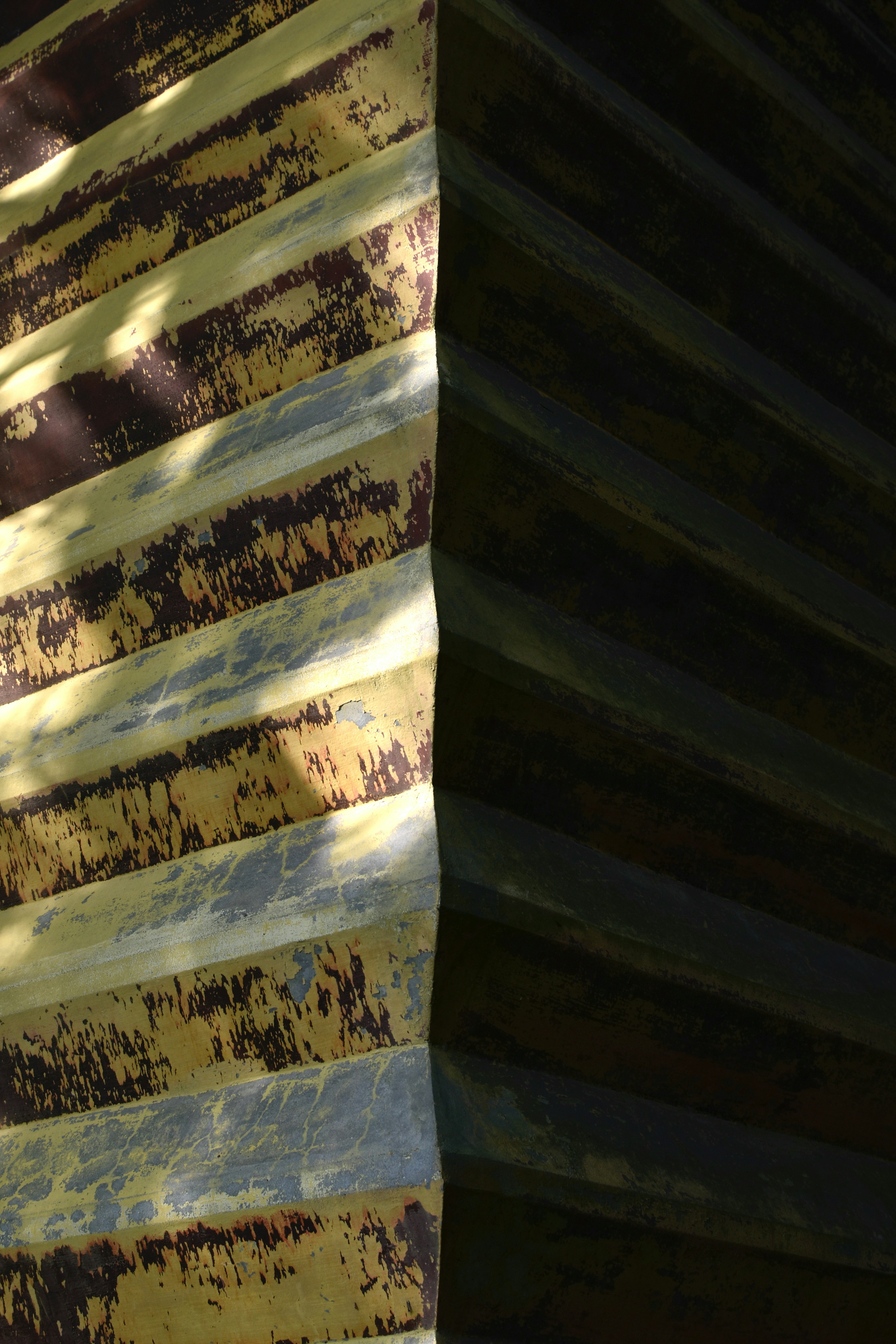 Dawn Light on Dual-Tone Corrugated Panels