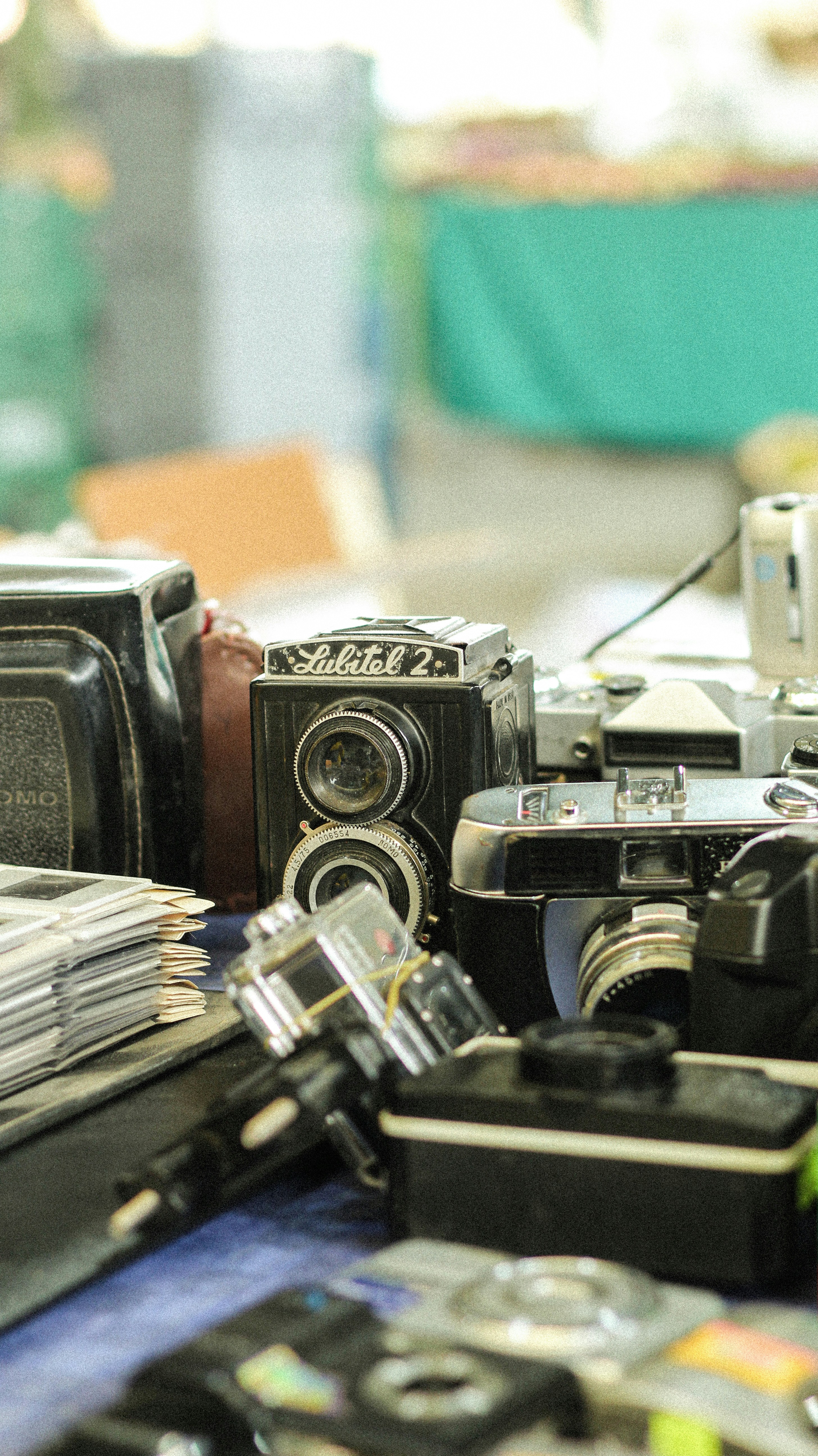 A table topped with lots of different types of cameras photo – Free ...
