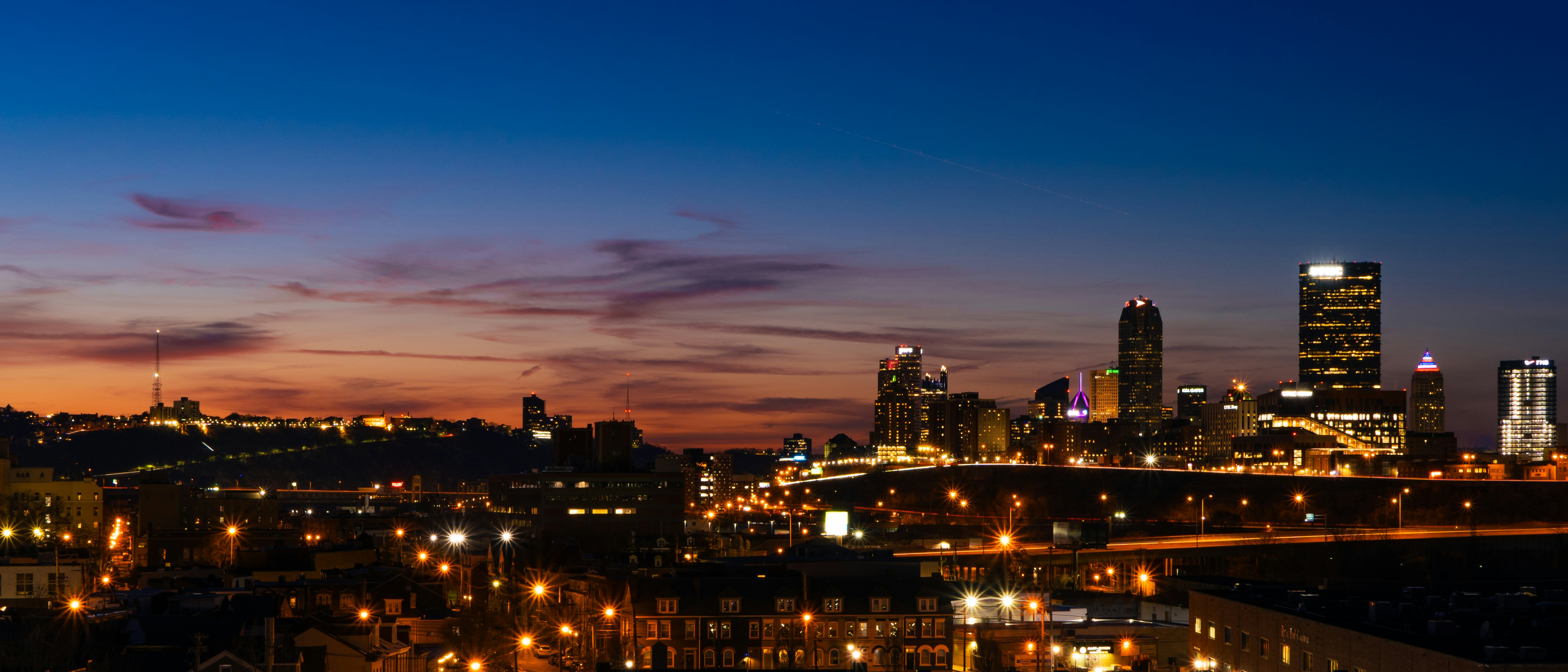 daily shot | a view of a city skyline at night