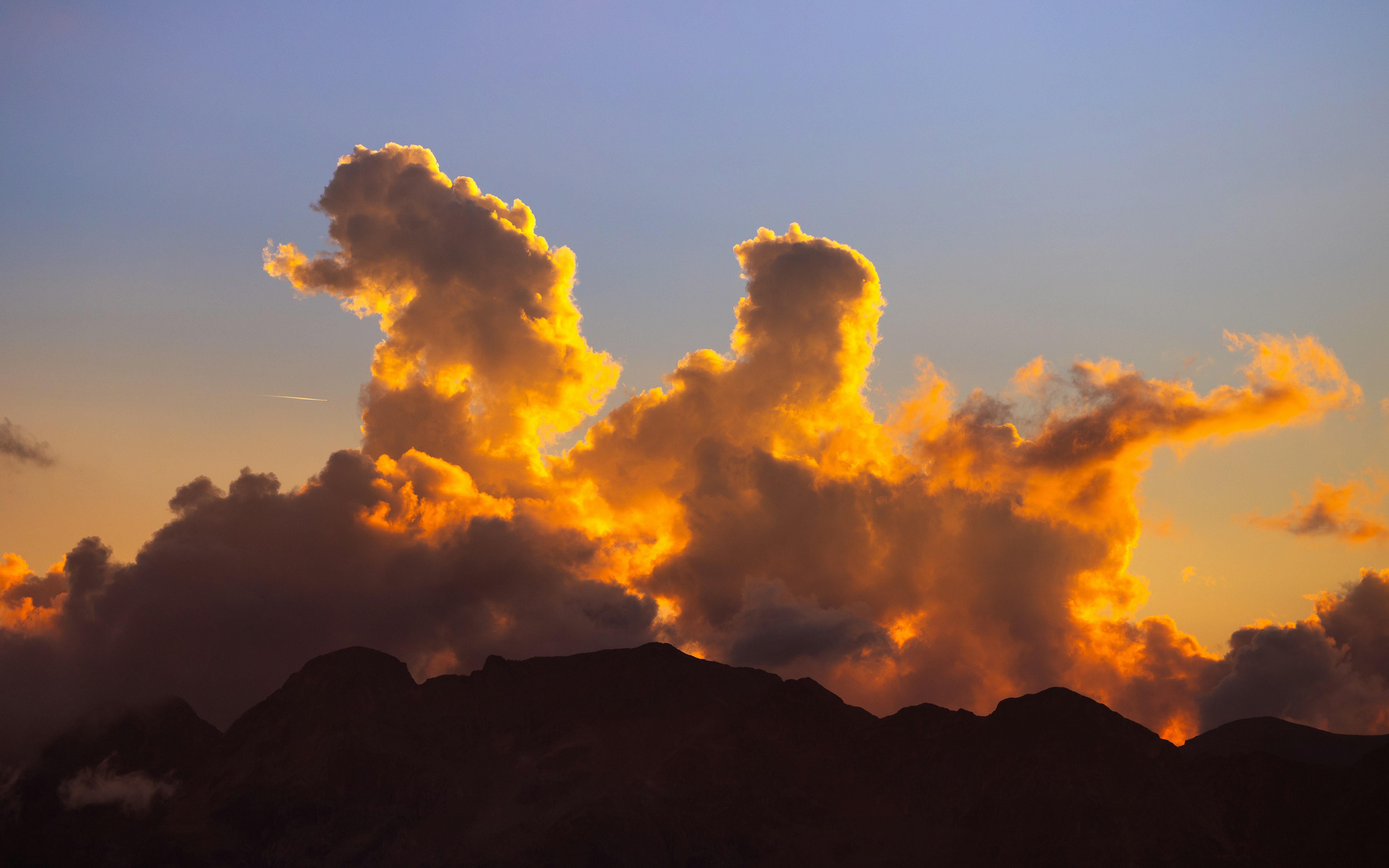 Ember Crown Over a Silent Ridge at Sunset