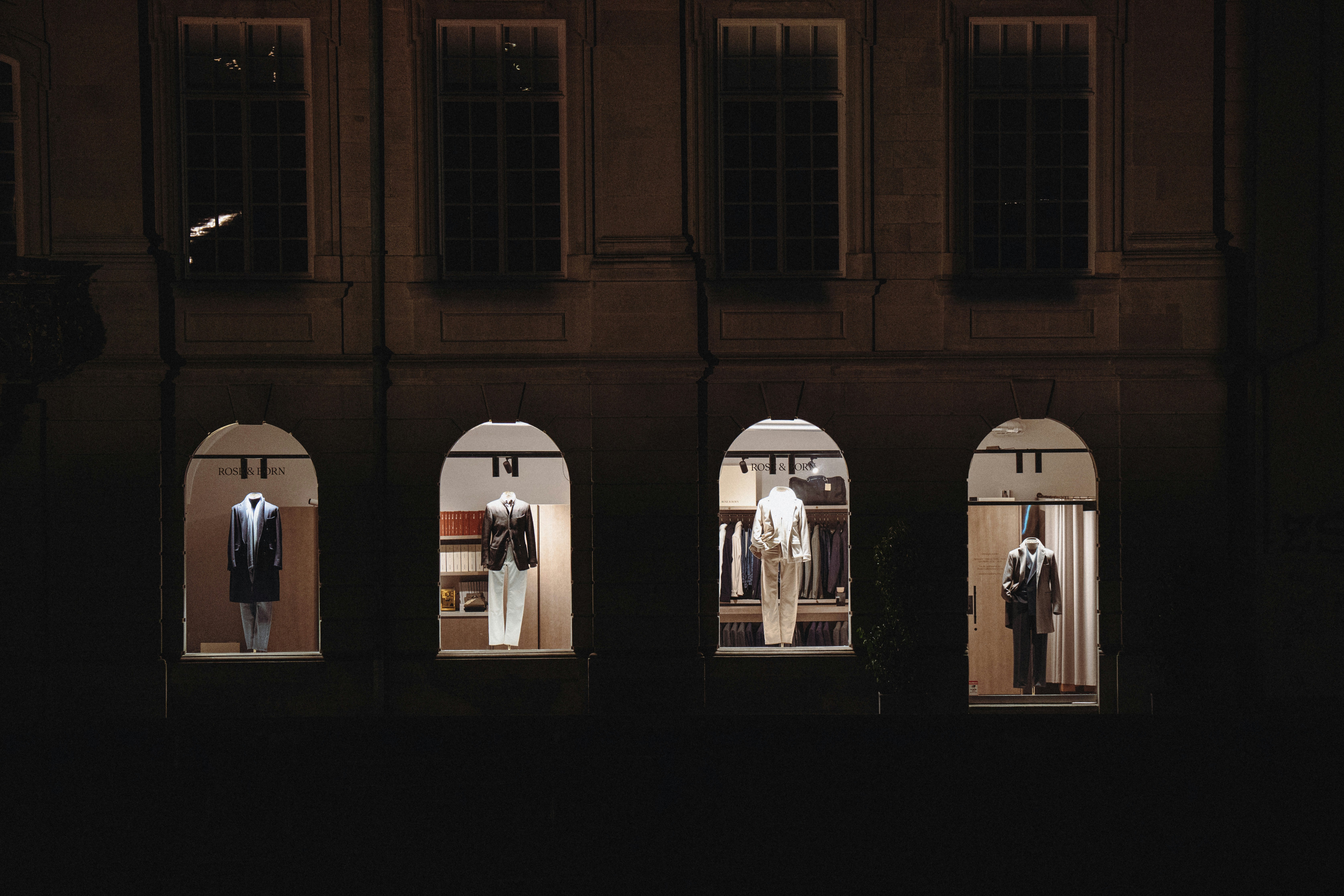 A window display of a man's suit and tie photo – Free Building Image on ...
