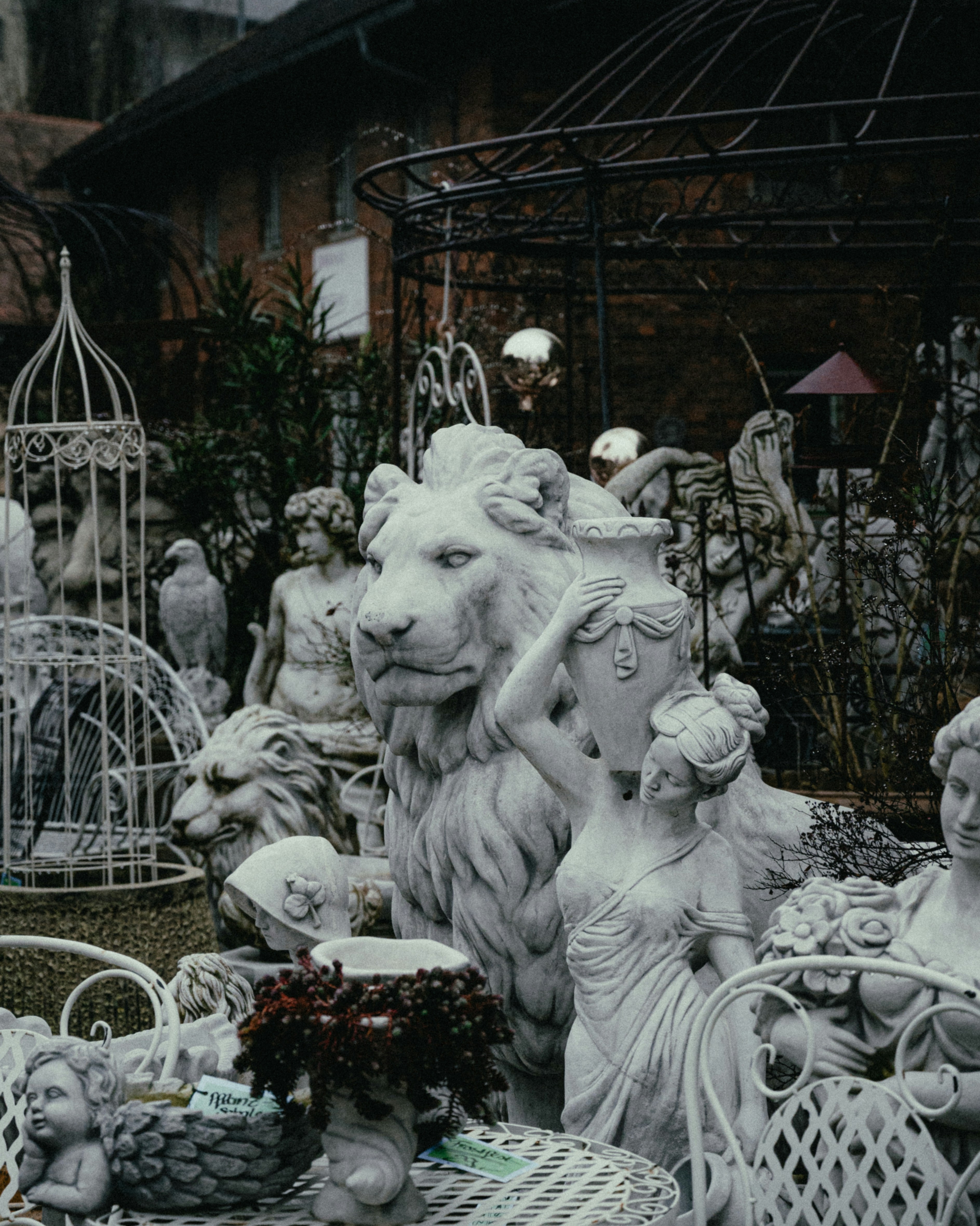 Stone Majesty: A Gathered Garden of Carved Statues