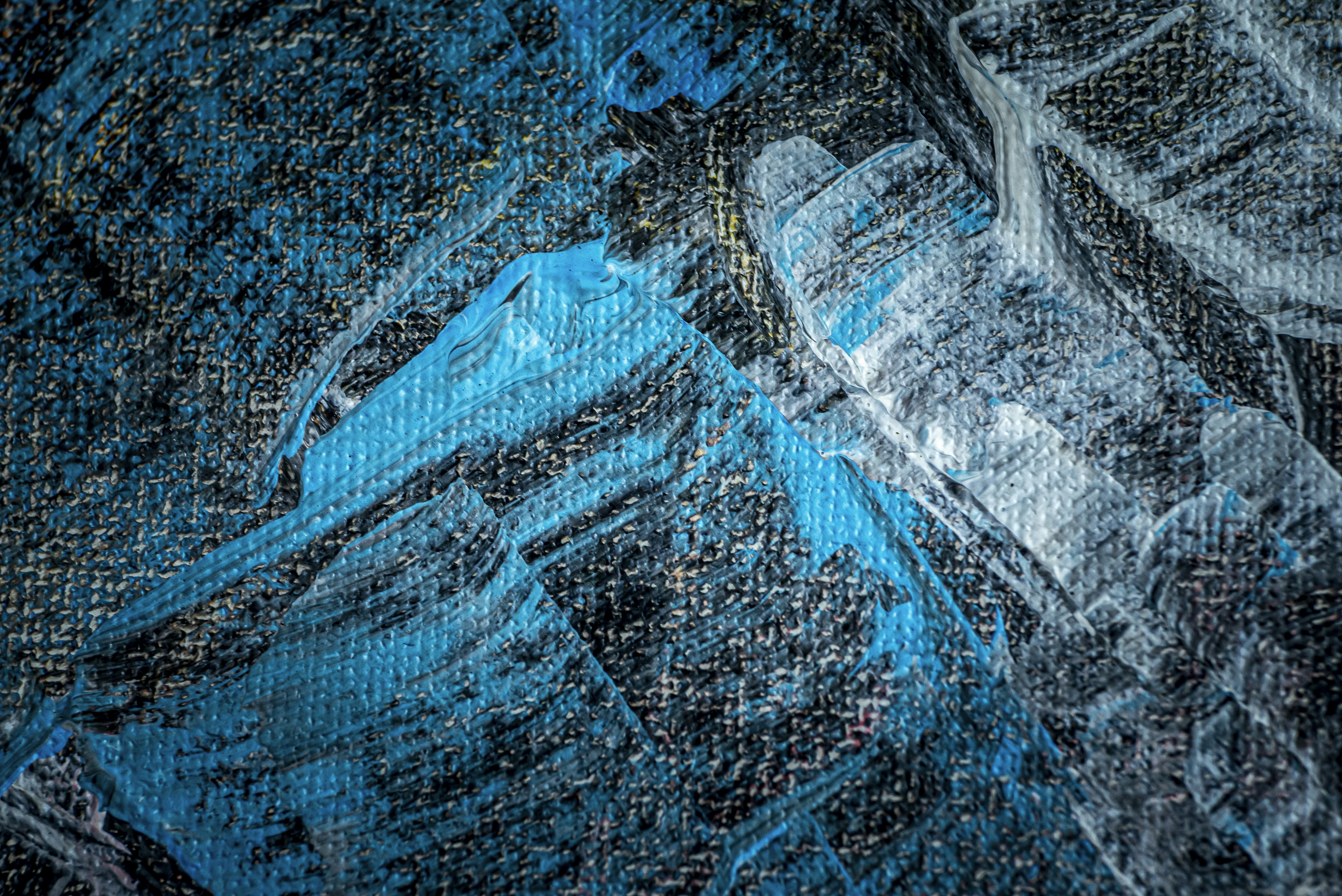 Electric-Cyan Crystals: Ice Fragments in a Fractured Glass Dream
